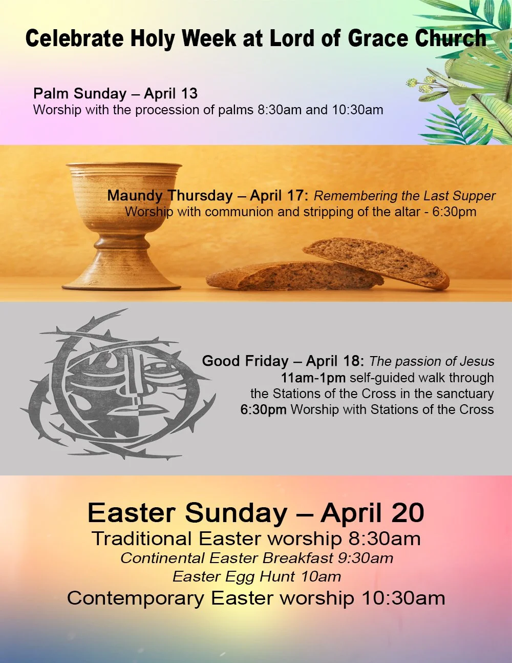 Holy Week Schedule 2025 — Lord of Grace Lutheran Church
