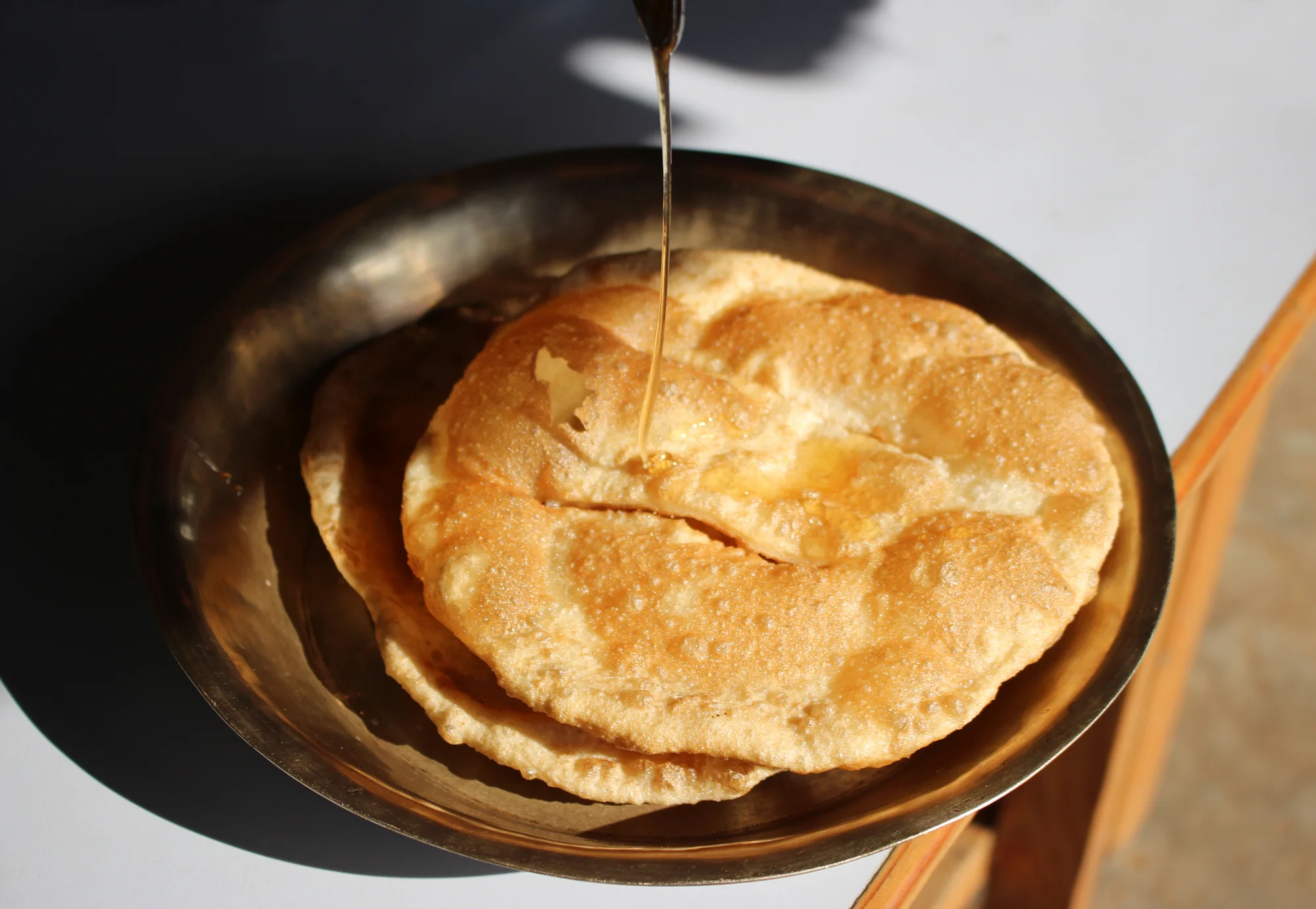Gurung bread, honey, Himalayan salt. — Little Wander