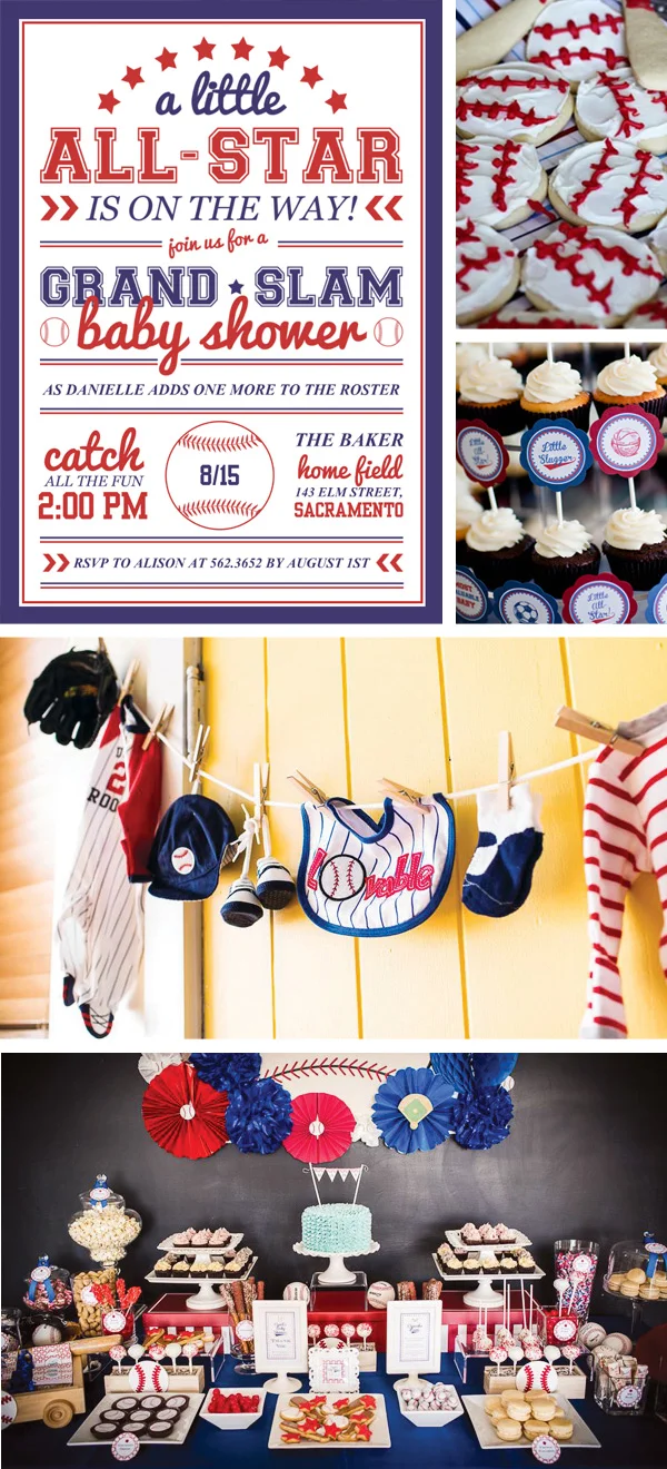 Baseball Baby Shower Inspiration Board