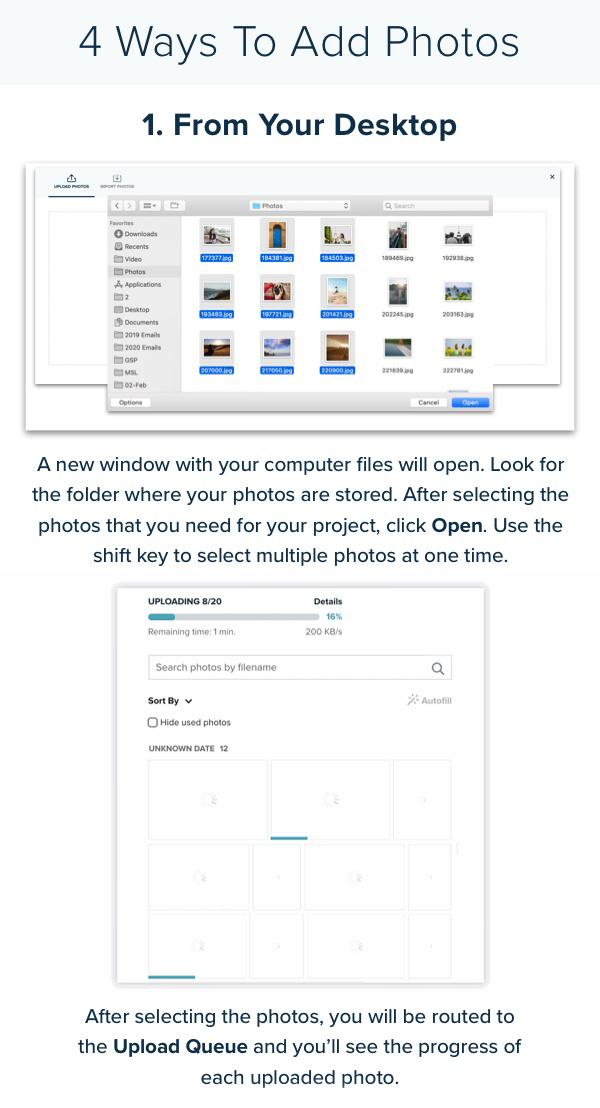 How to Upload Photos: Desktop and Mobile
