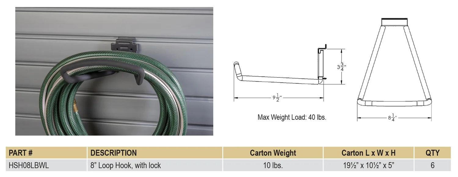 4" Double Hook — Garage Boss
