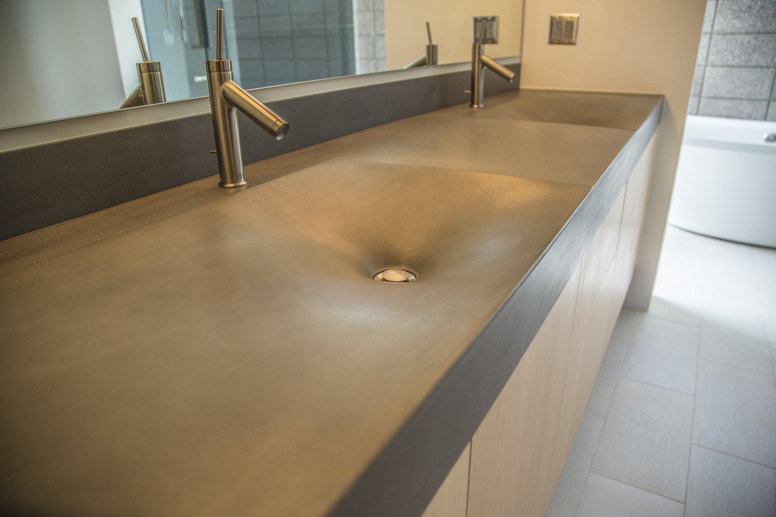 Concrete Sinks, Bathroom concrete countertops — Studio Make