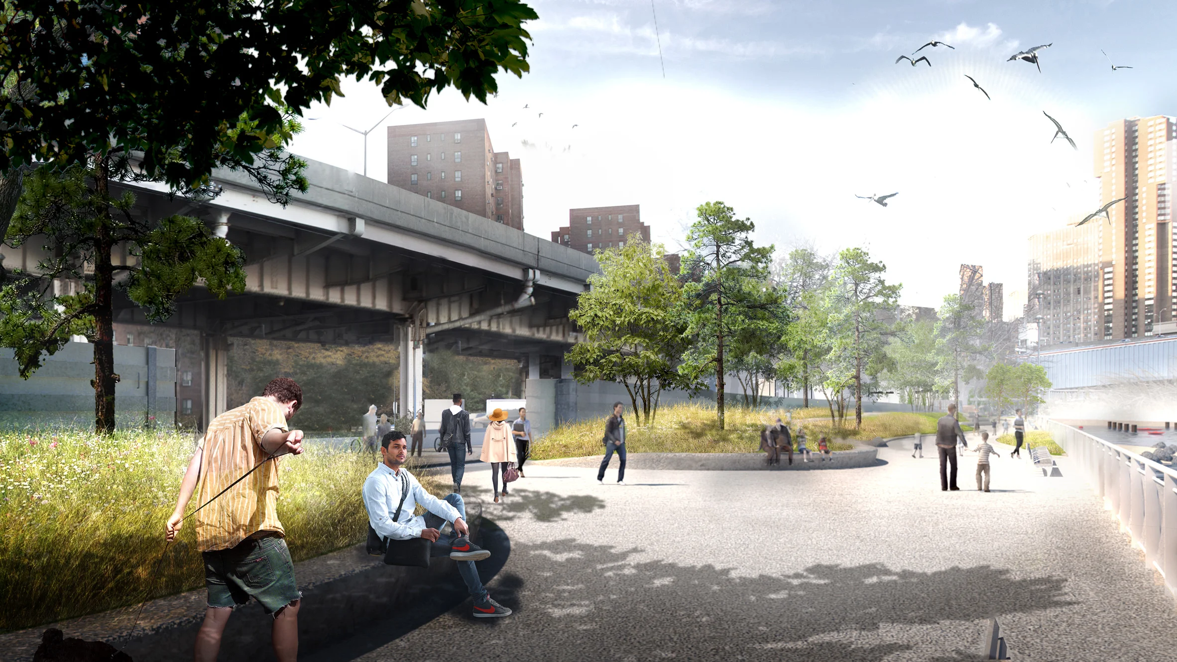 Phase 1 Of The Bjarke Ingels-Designed BIG U Now Underway, Transforming ...