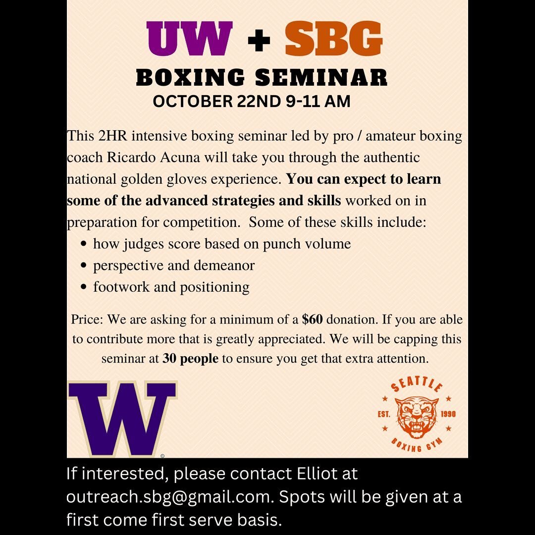 Seattle Boxing Gym - Get the most authentic boxing experience in Seattle.