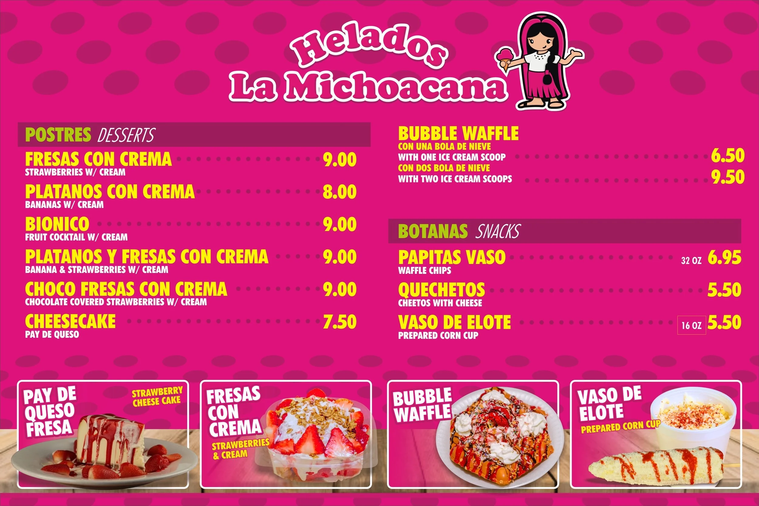 Pasco Menu Helados La Marianita Pasco Menu Helados La Marianita