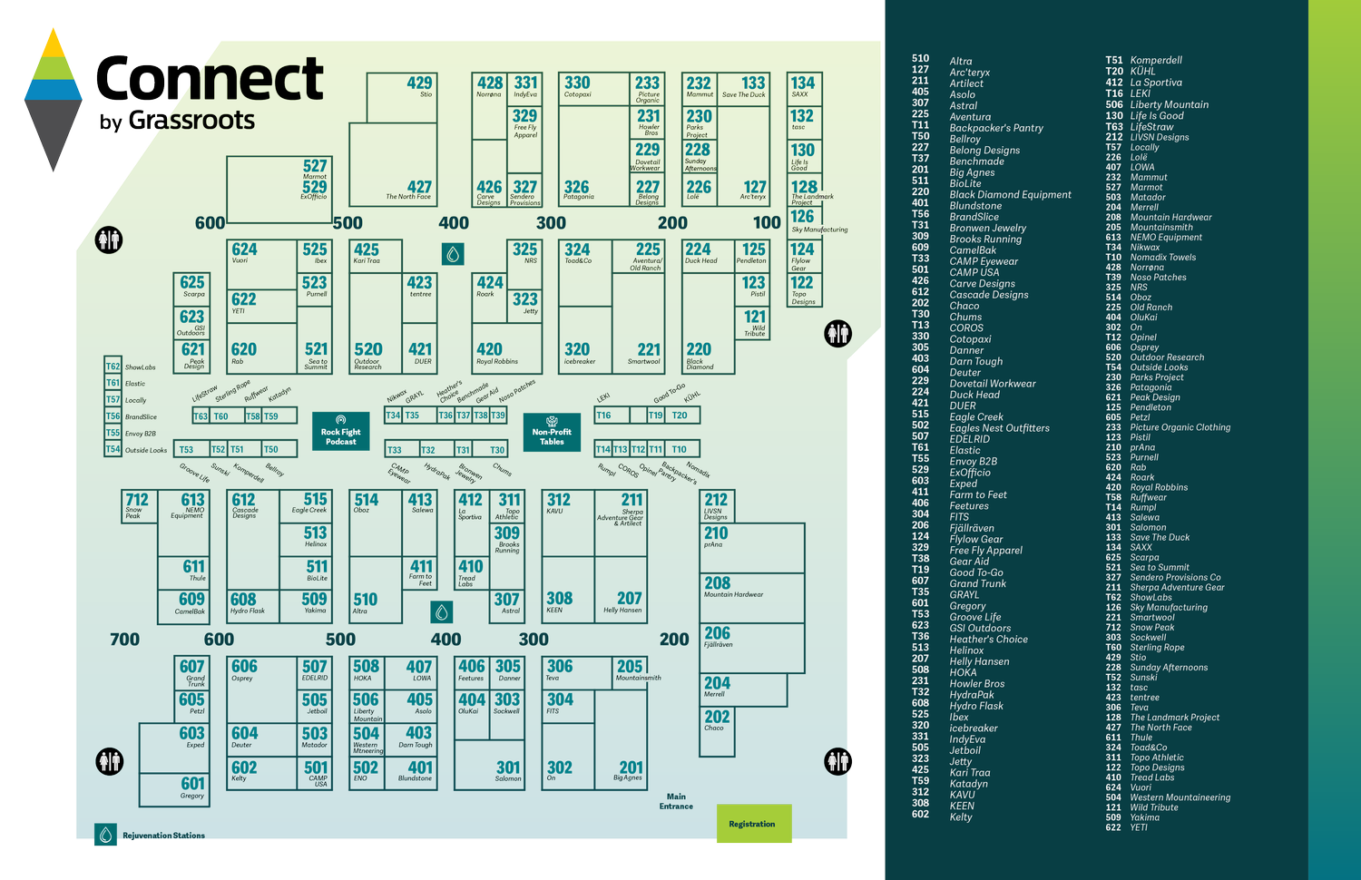 Connect Floor Map — Grassroots Connect Tradeshow