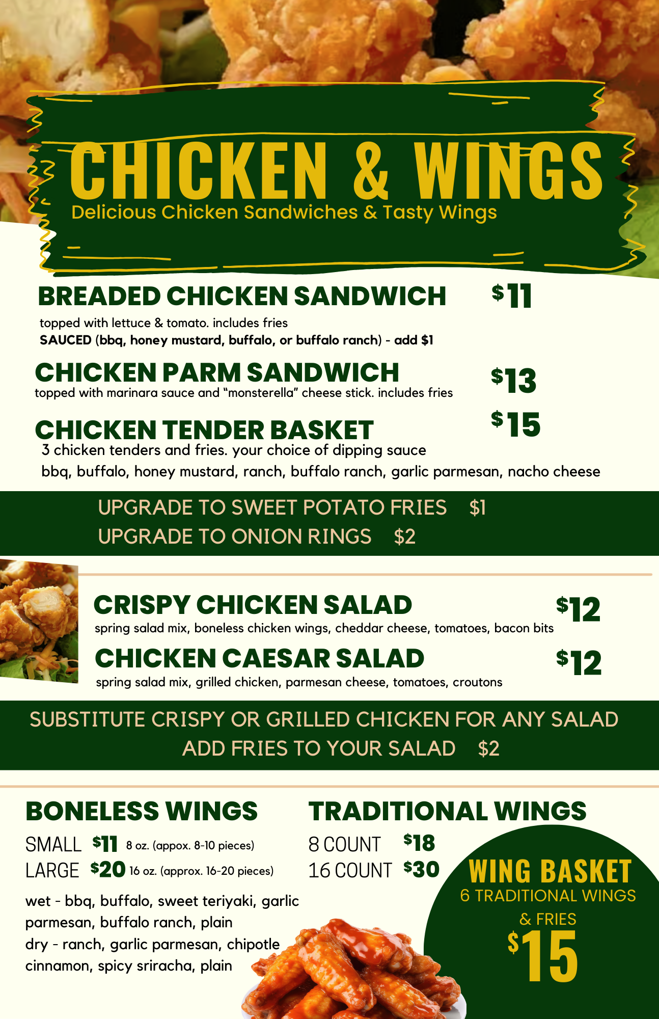 Menu — Fun Fore All Family Fun Park