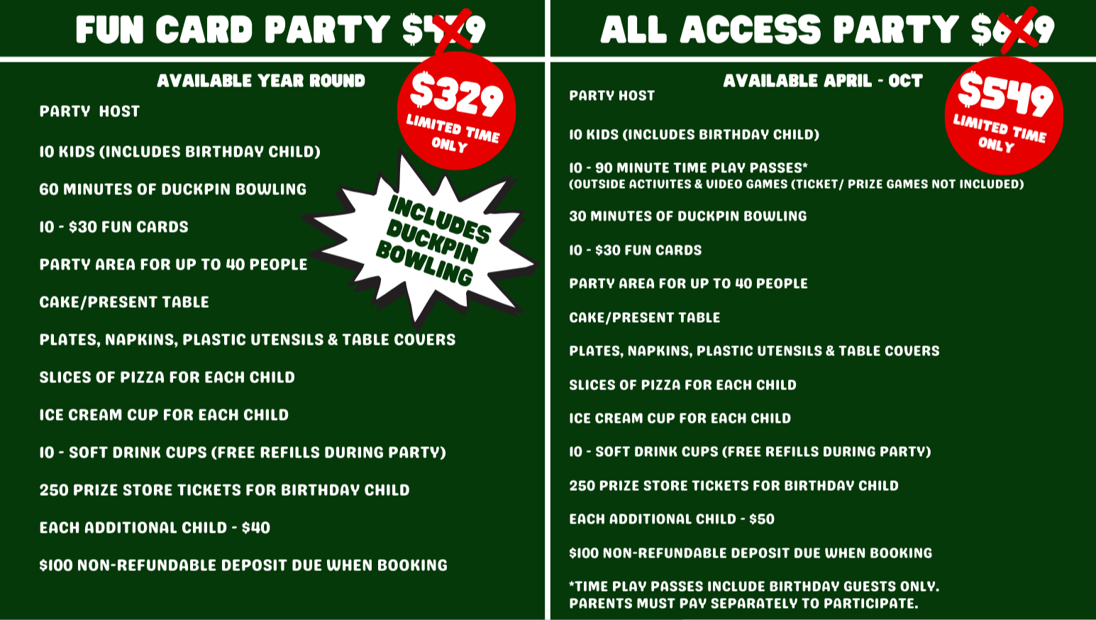 Birthday Parties — Fun Fore All Family Fun Park