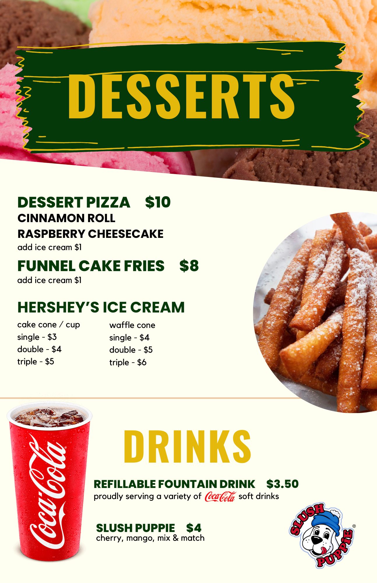 Menu — Fun Fore All Family Fun Park