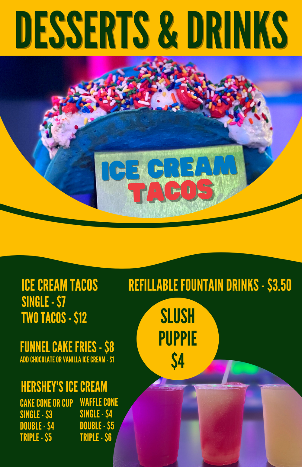 Menu — Fun Fore All Family Fun Park