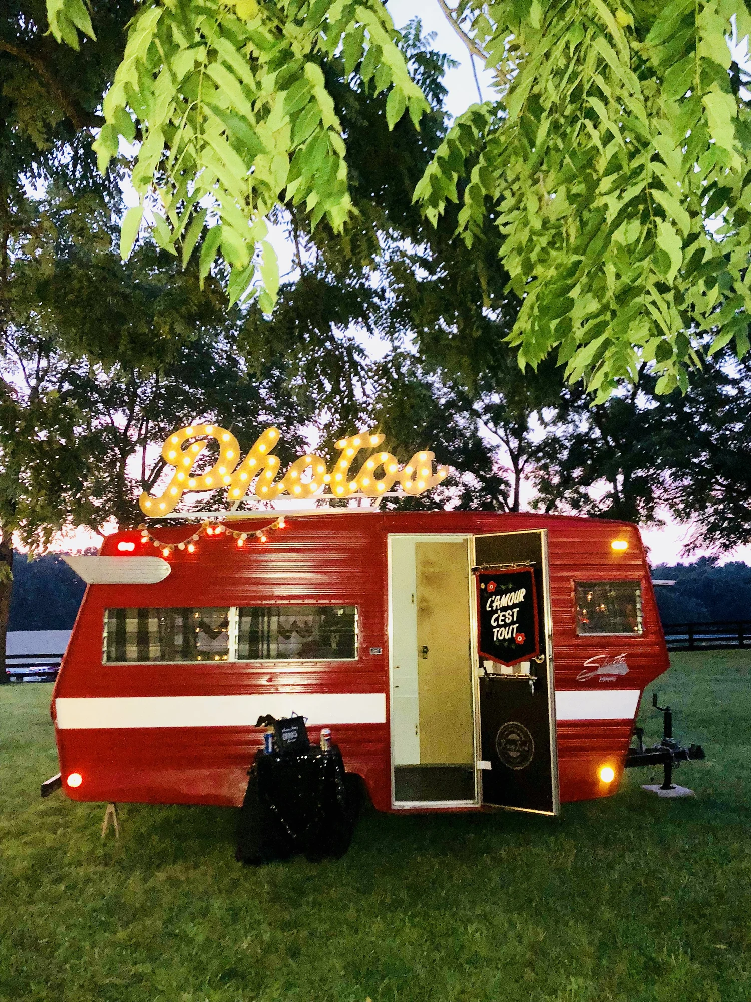 The Rosy Red Vintage Travel Trailer Booth — The Rosy Co. Photo Experiences