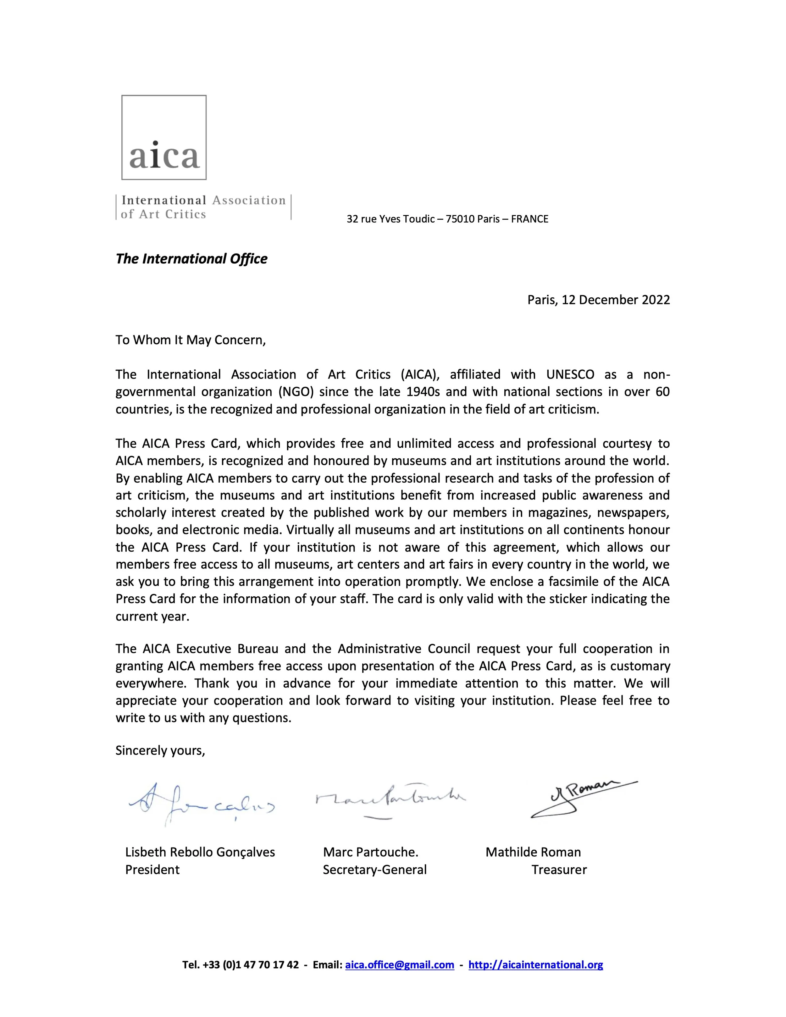 AICA — AICA International