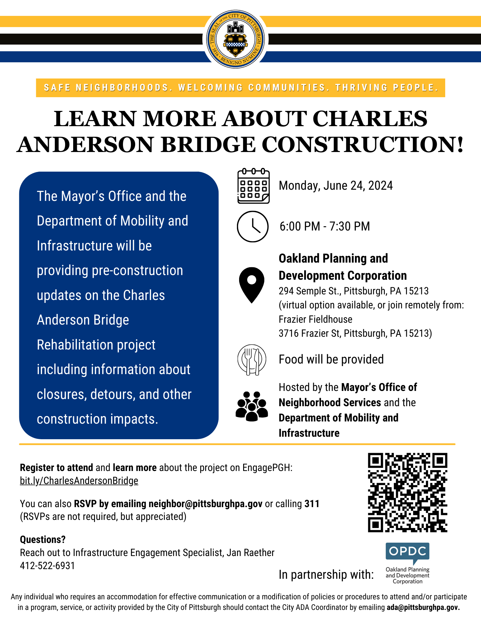 Information Session on Charles Anderson Bridge — Oakland Planning and ...