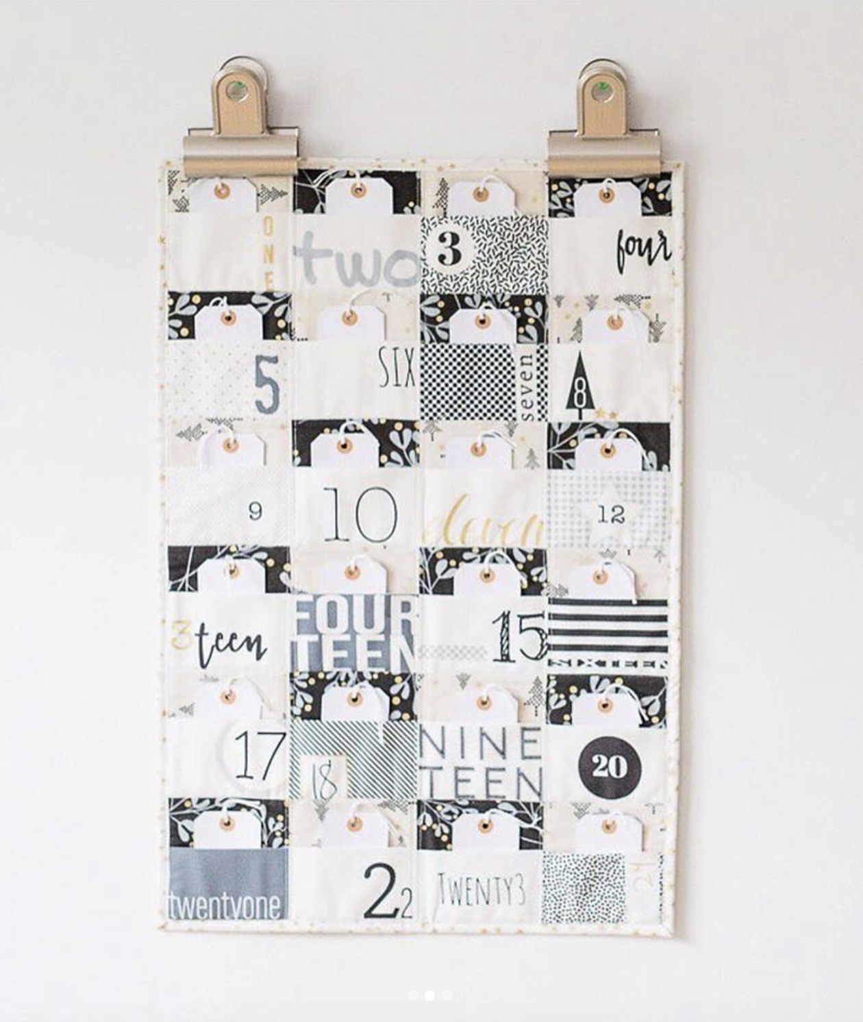 How to sew a modern advent Countdown calendar & Blockheads 2018 - Block 13