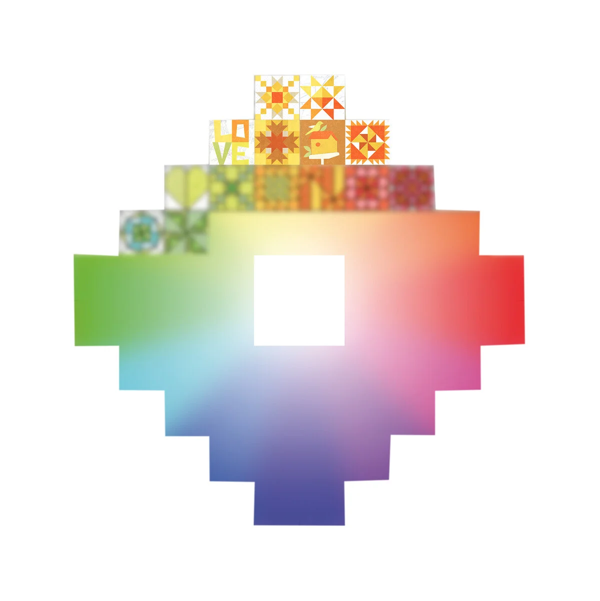 Free Template Feather Block and Blockheads 2020 – Block 6