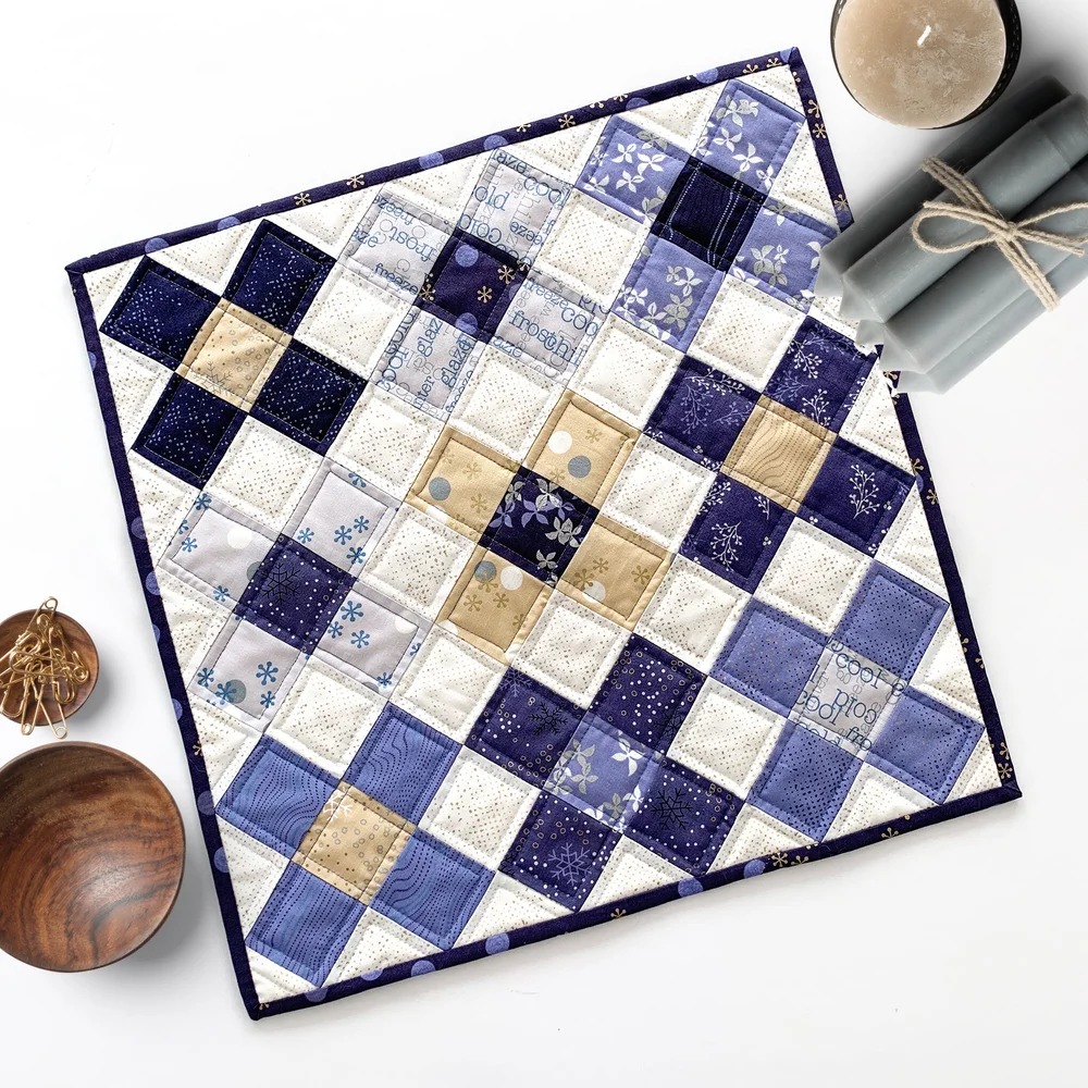 Zen Chic Free Mini Quilt Pattern Featuring the Chill Collection