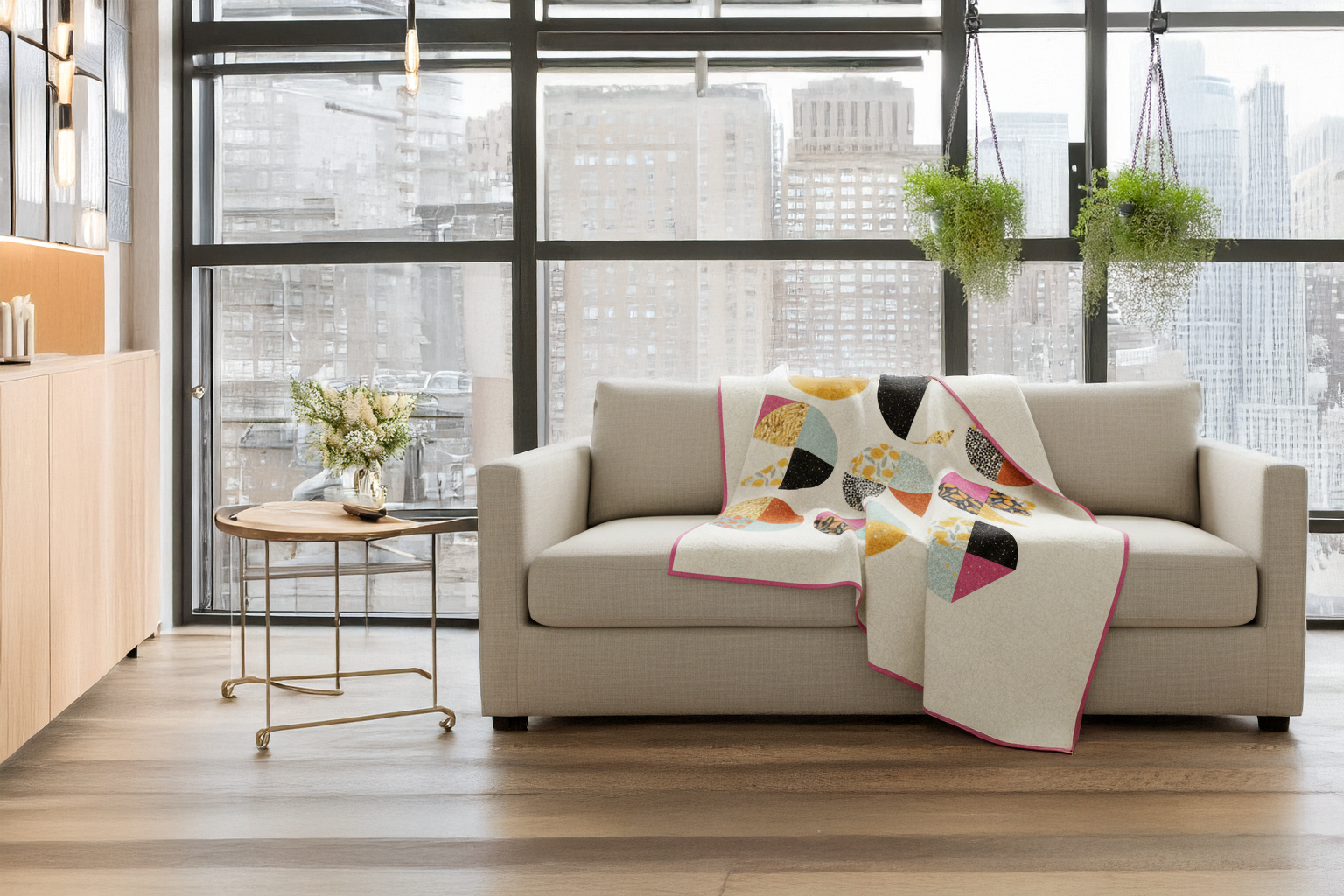Spotlight Quilt Pattern: Bold Modern Design with Curves & Negative ...