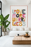 Love More Worry Less Quilt Pattern: Raw-Edge Appliqué for Modern ...