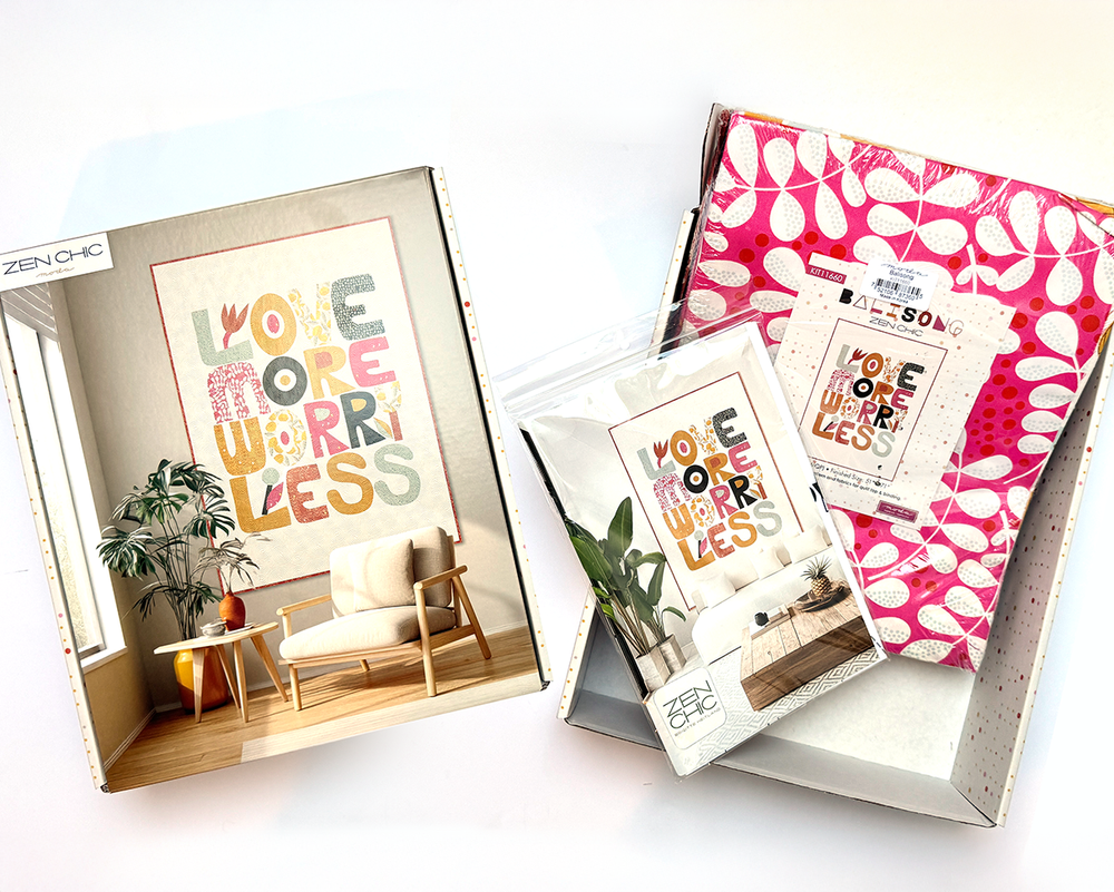 Love More Worry Less Quilt Pattern: Raw-Edge Appliqué for Modern ...