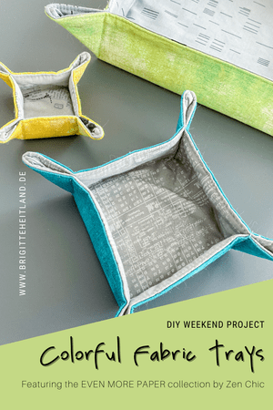 Fabric Trays featuring the Even More Paper Collection by Zen Chic