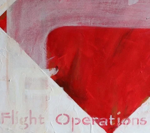 Foxtrot, Flight Operations- ORIGINAL 20X20 ocean theme painting and ...