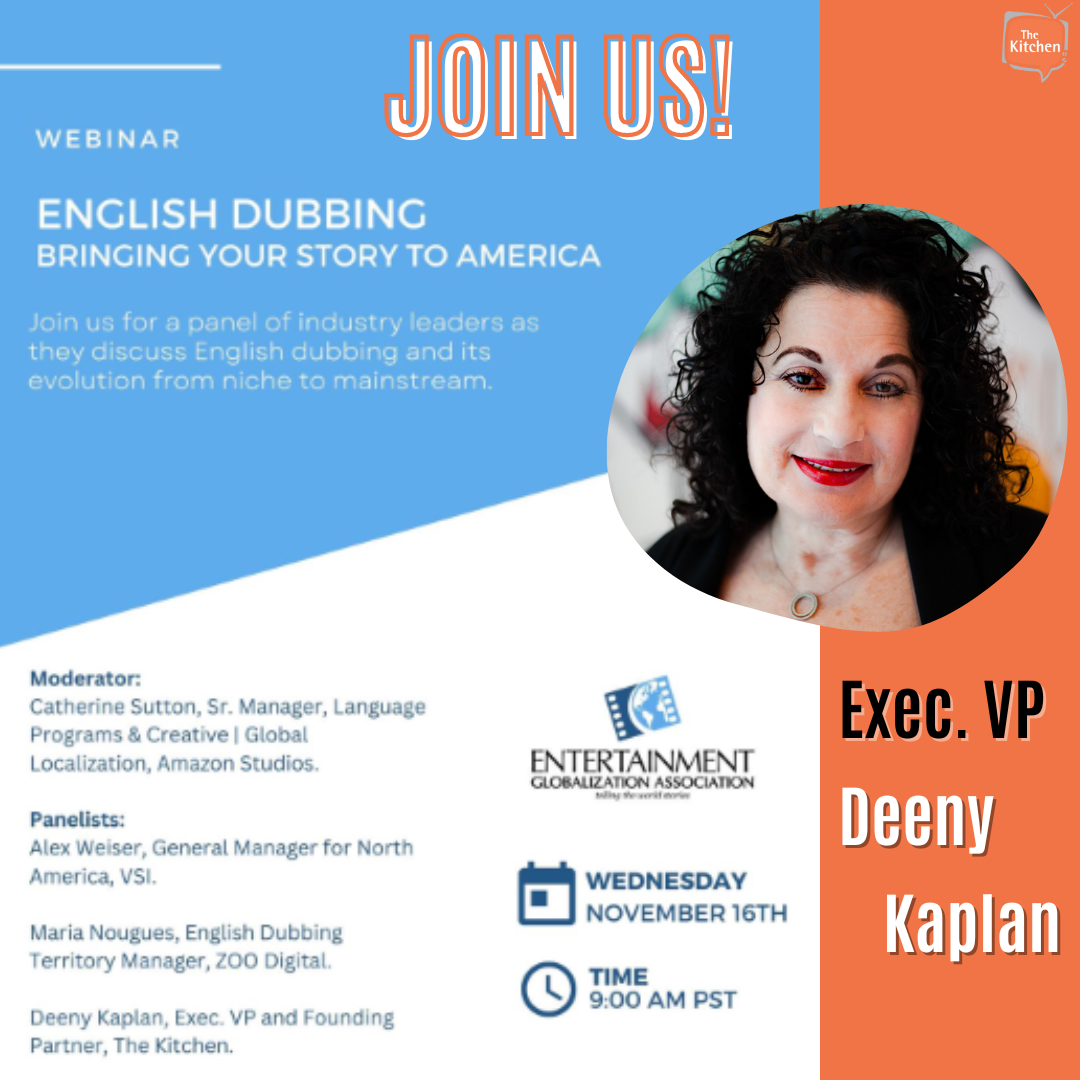 Join us for Webinar Panel with our Exec. VP, Deeny Kaplan as a guest star — The Kitchen