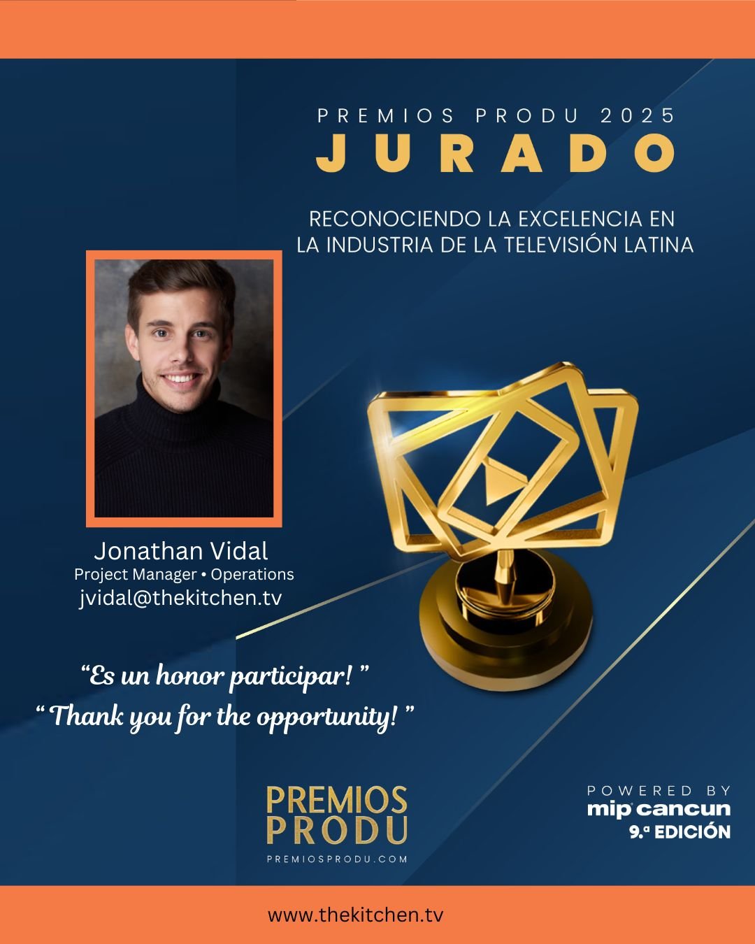 JONATHAN VIDAL : JURADO PREMIOS PRODU 2025 — The Kitchen