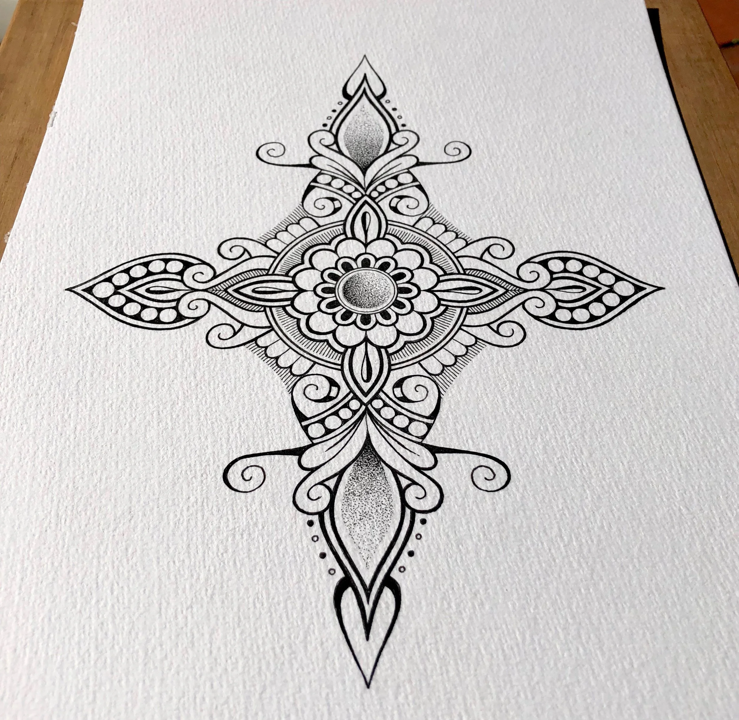 Original A4 Henna Design 1.1 — macromicro art
