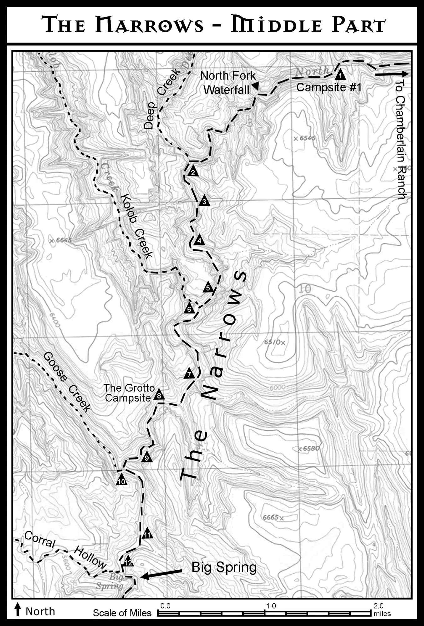 Thru-Hiking the Zion Narrows in One Day - Description & Maps