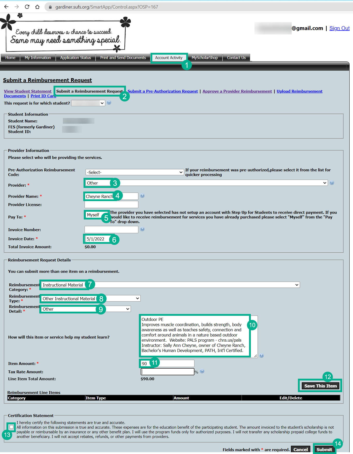 Gardiner / Family Empowerment Scholarship — Cheyne Ranch