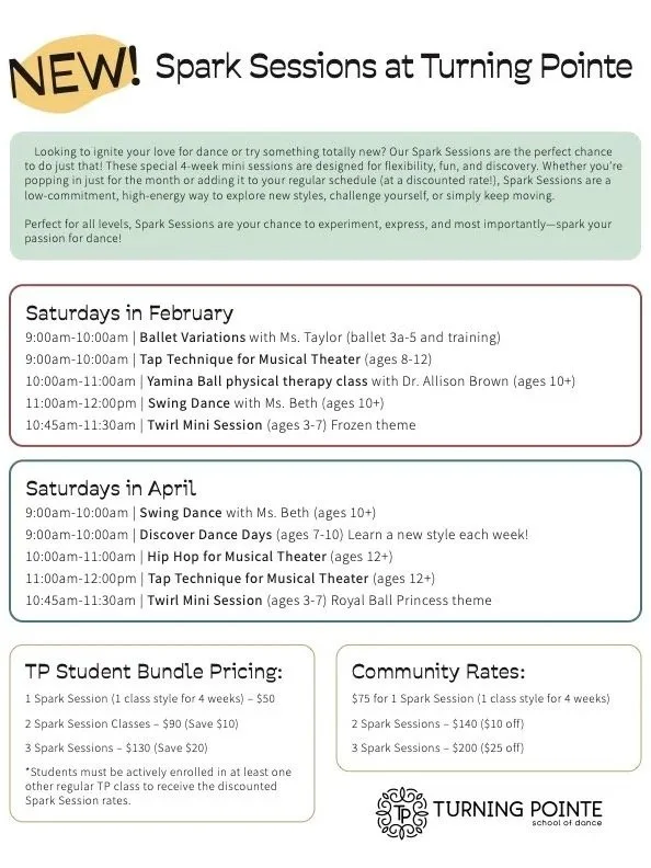 Spark Sessions — Turning Pointe