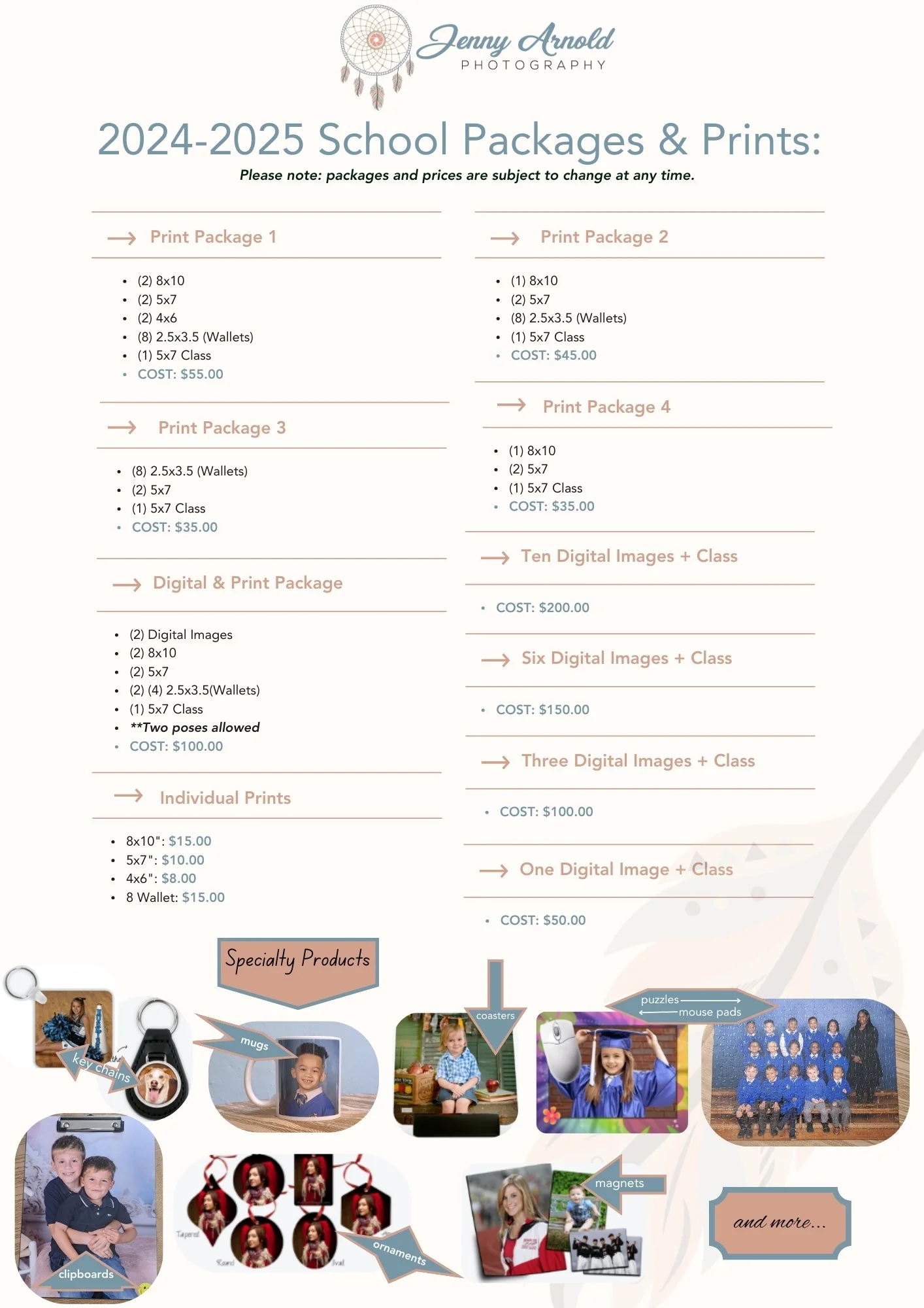 School Packages — Jenny Arnold Photography