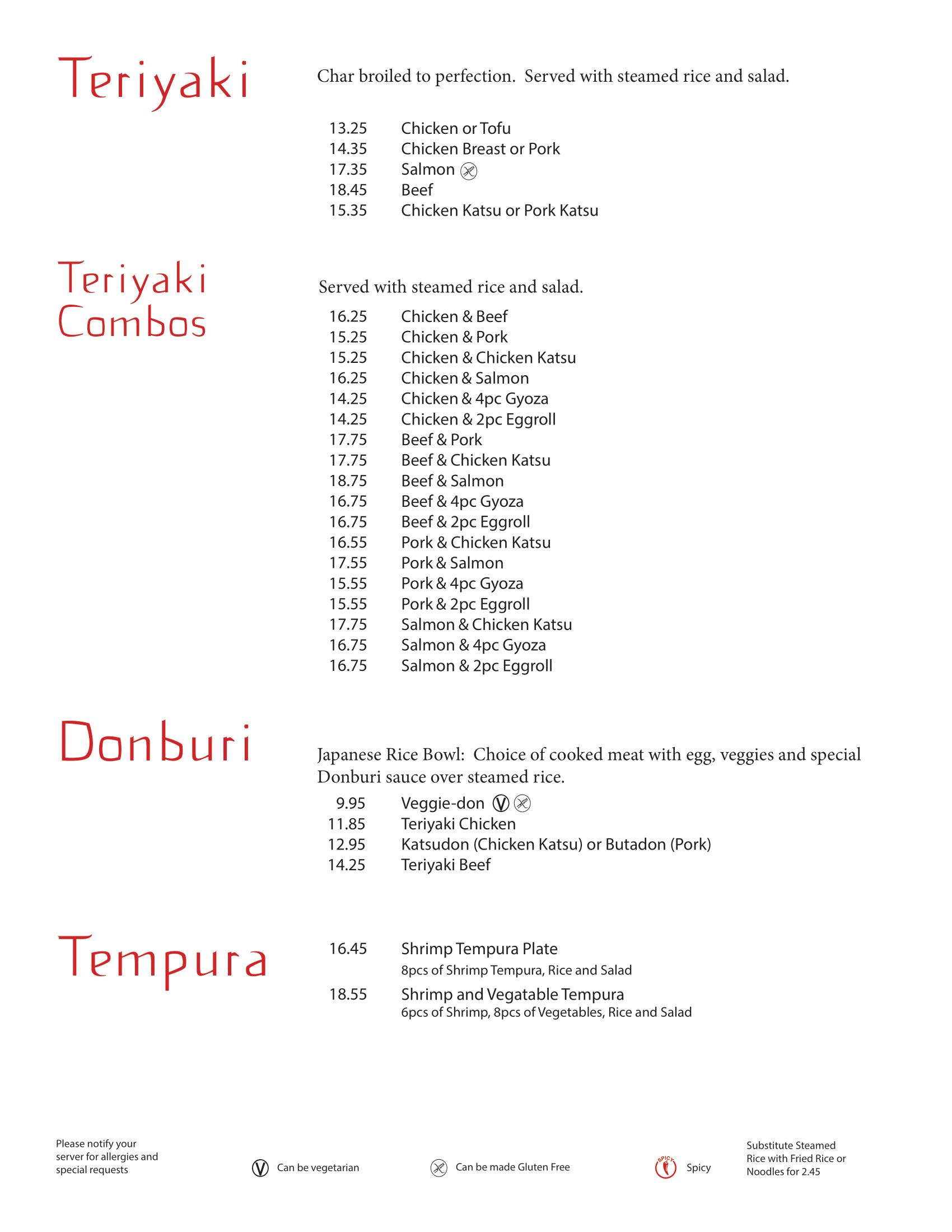 Menu — Red Bento Pullman