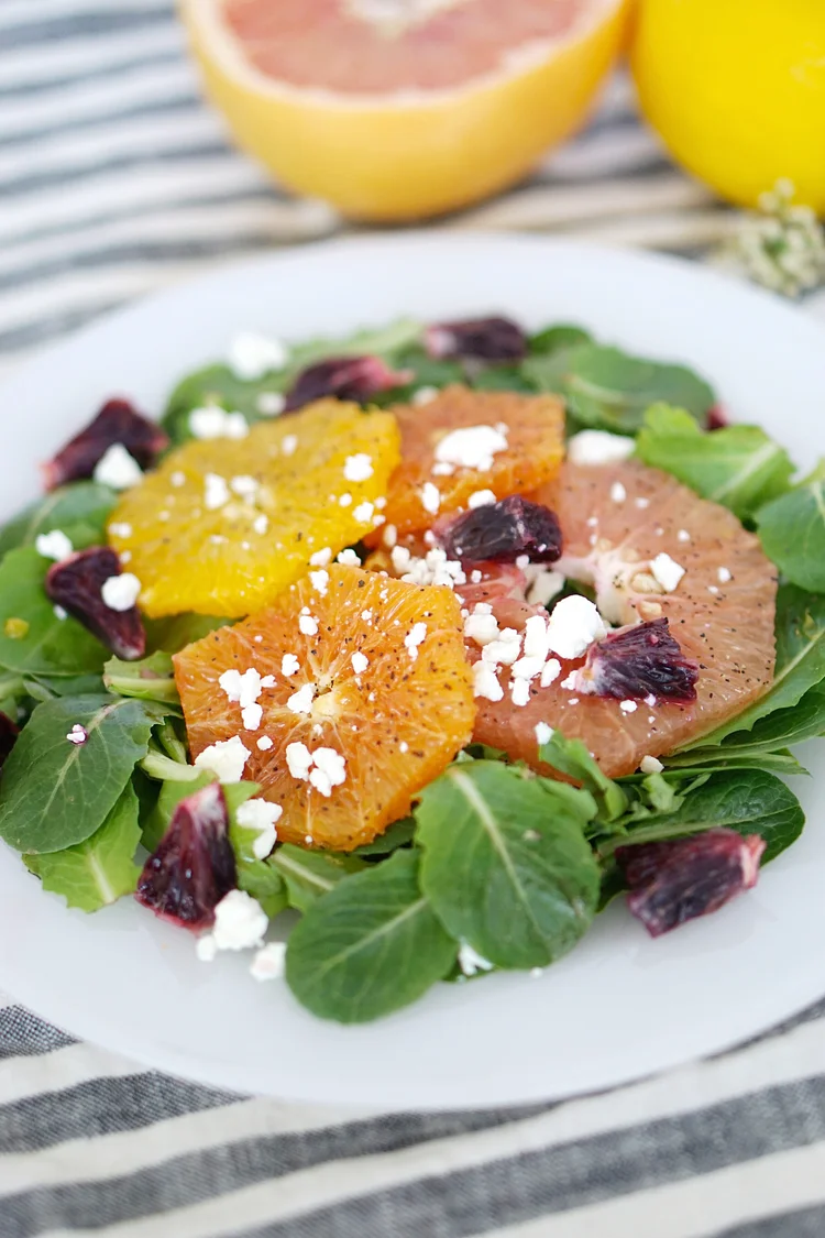 Citrus + Goat Cheese Salad with Truffle Honey — RESPLENDENT LIVING