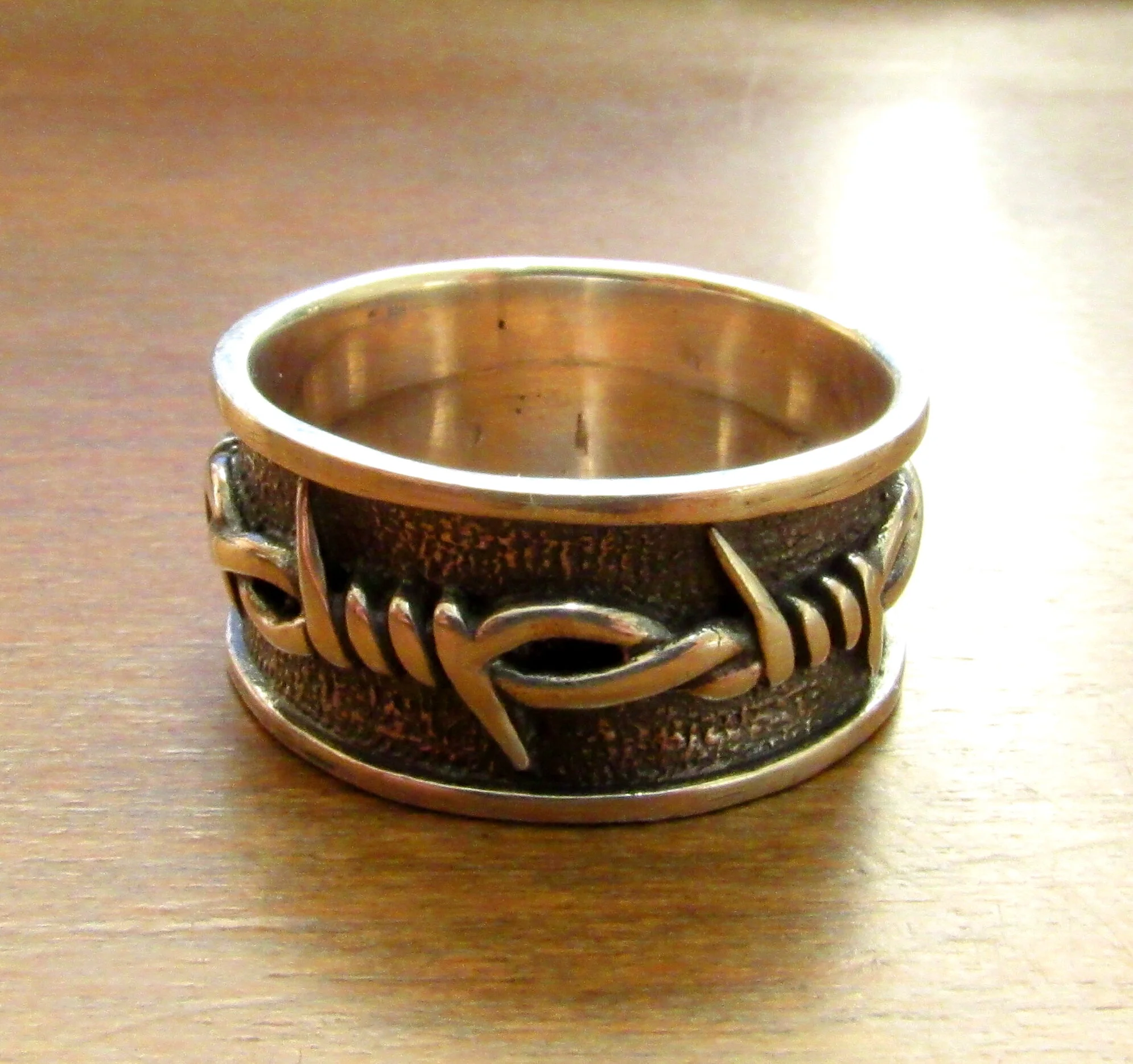 Sterling Silver Men's Barbed Wire Ring — Renegade Jewelry