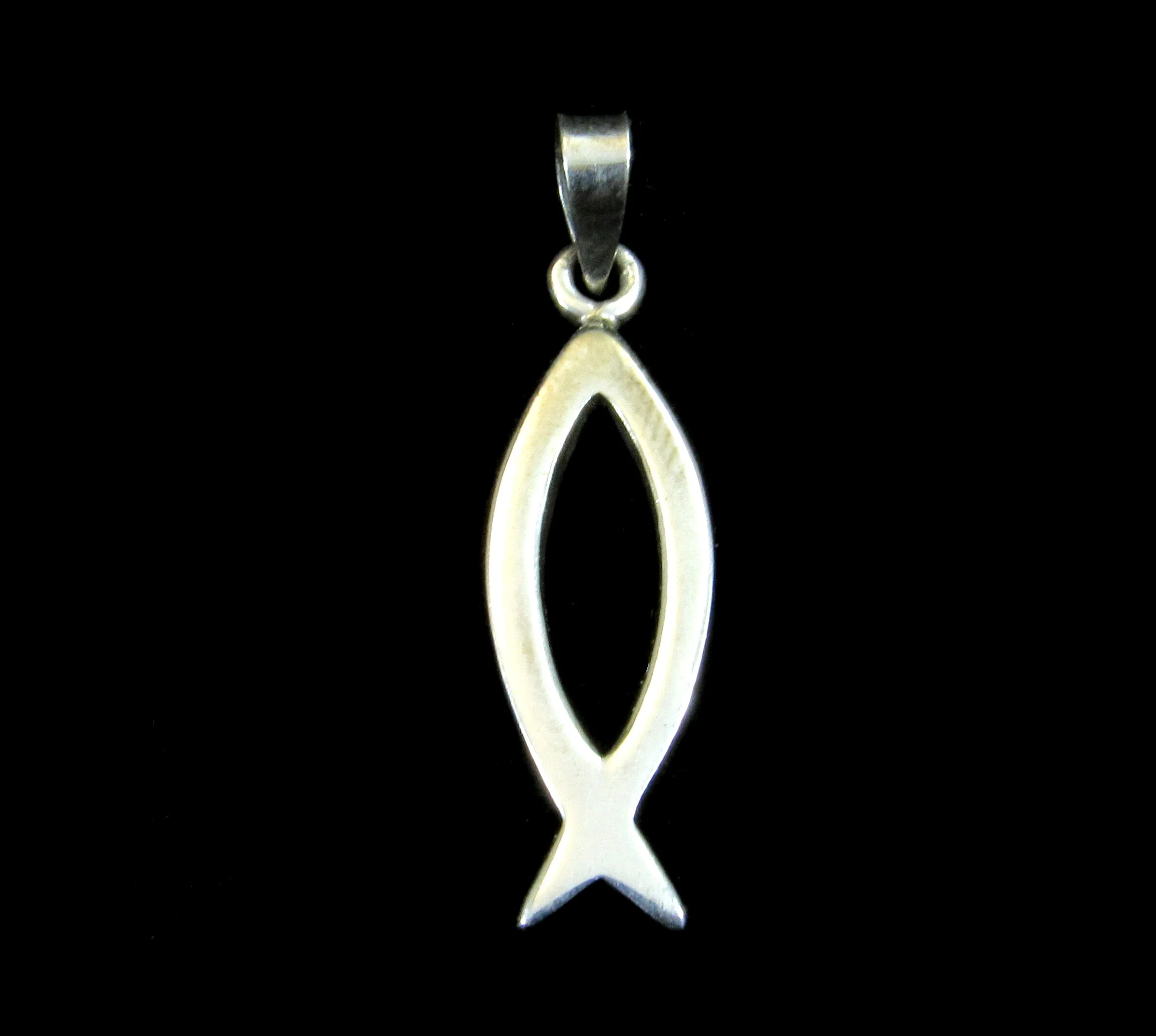 Sterling Silver Christian Jesus Fish Pendant — Renegade Jewelry