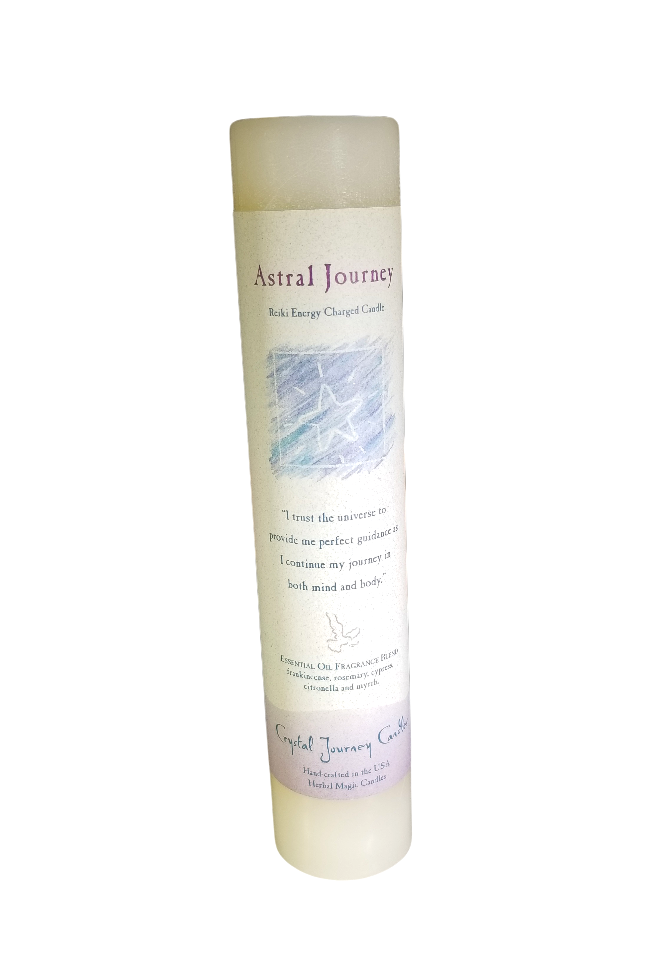 Crystal Journey Herbal Magic Reiki Charged 7" Pillar Candle Hand Poured ...