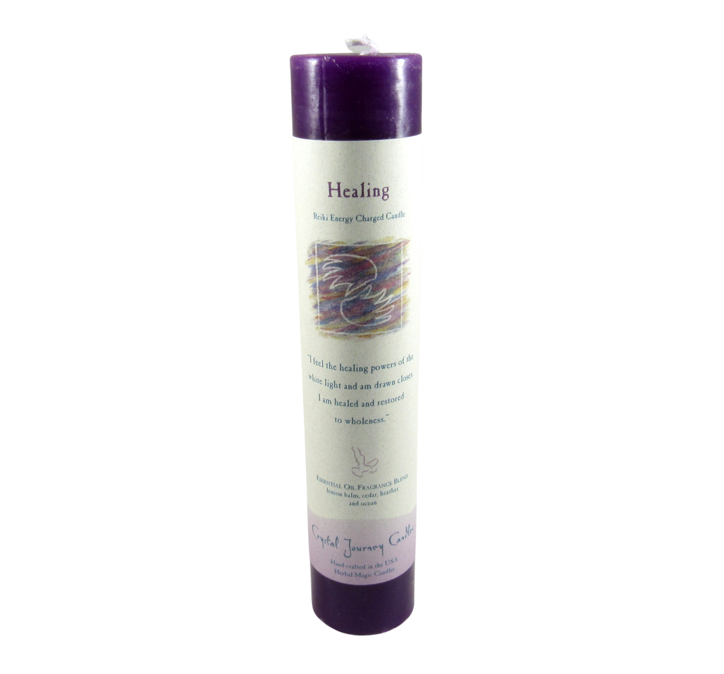 Crystal Journey Herbal Magic Reiki Charged 7" Pillar Candle Hand Poured ...