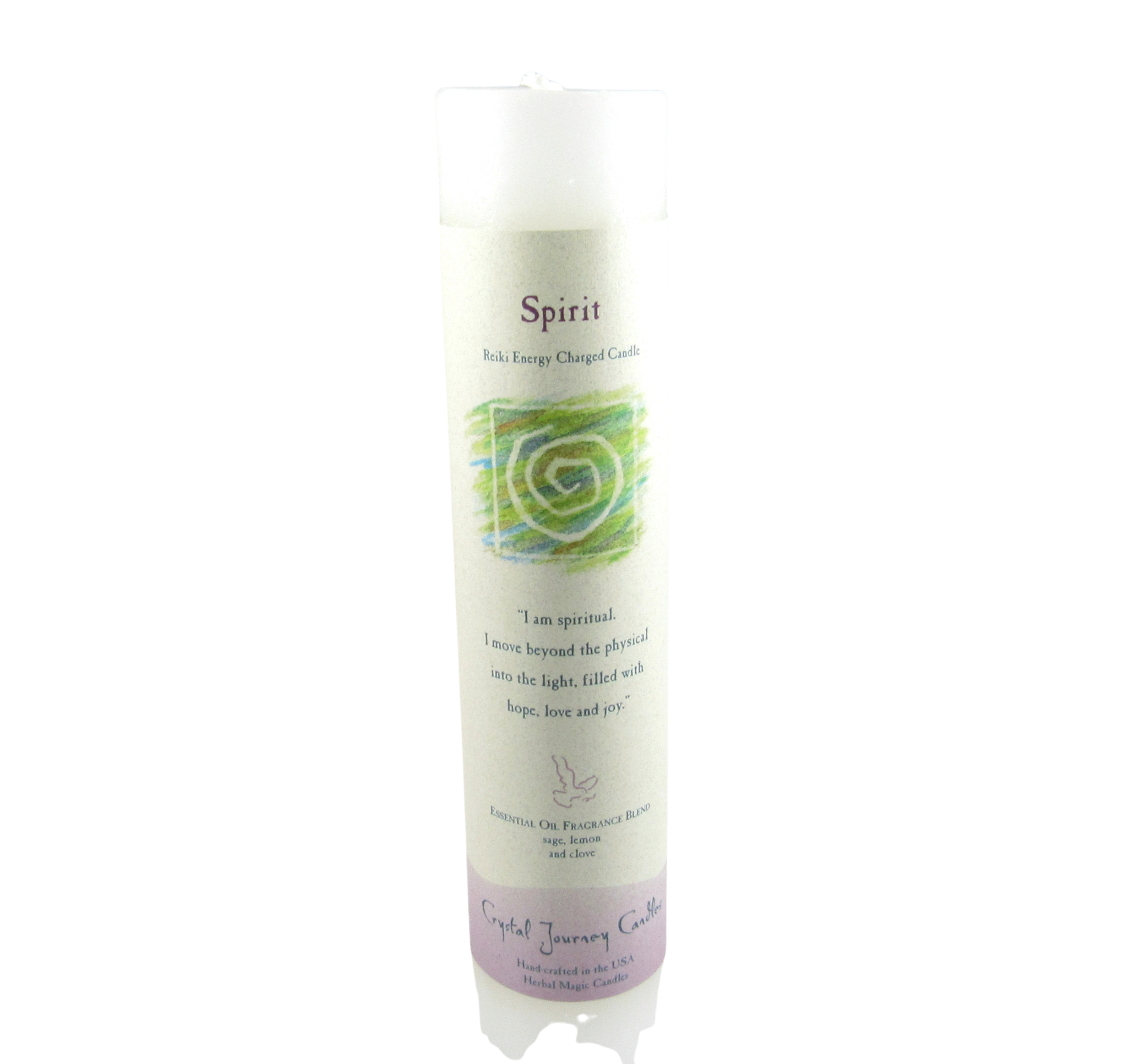Crystal Journey Herbal Magic Reiki Charged 7" Pillar Candle Hand Poured ...