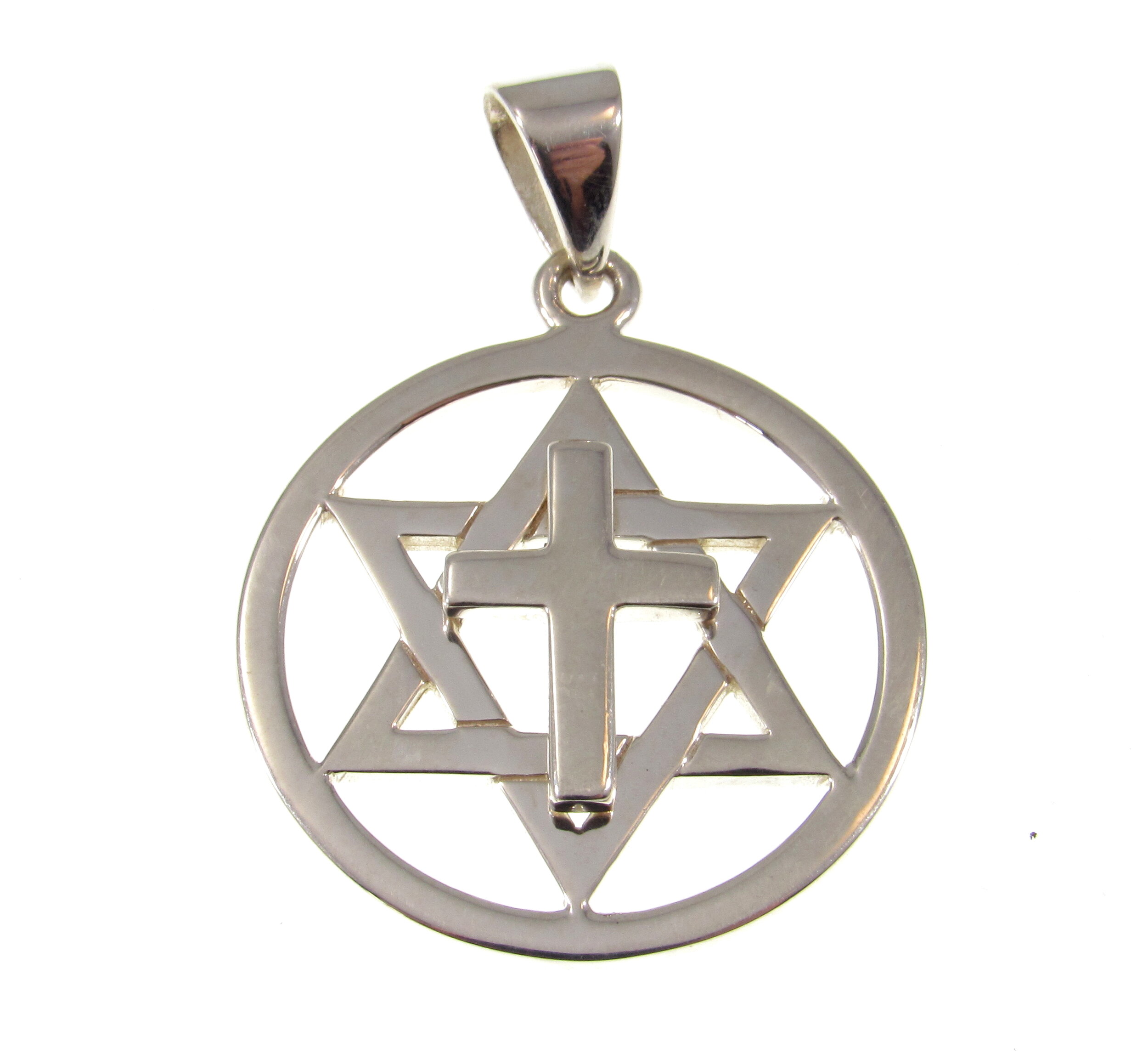 Sterling Silver Star of David Cross Pendant — Renegade Jewelry