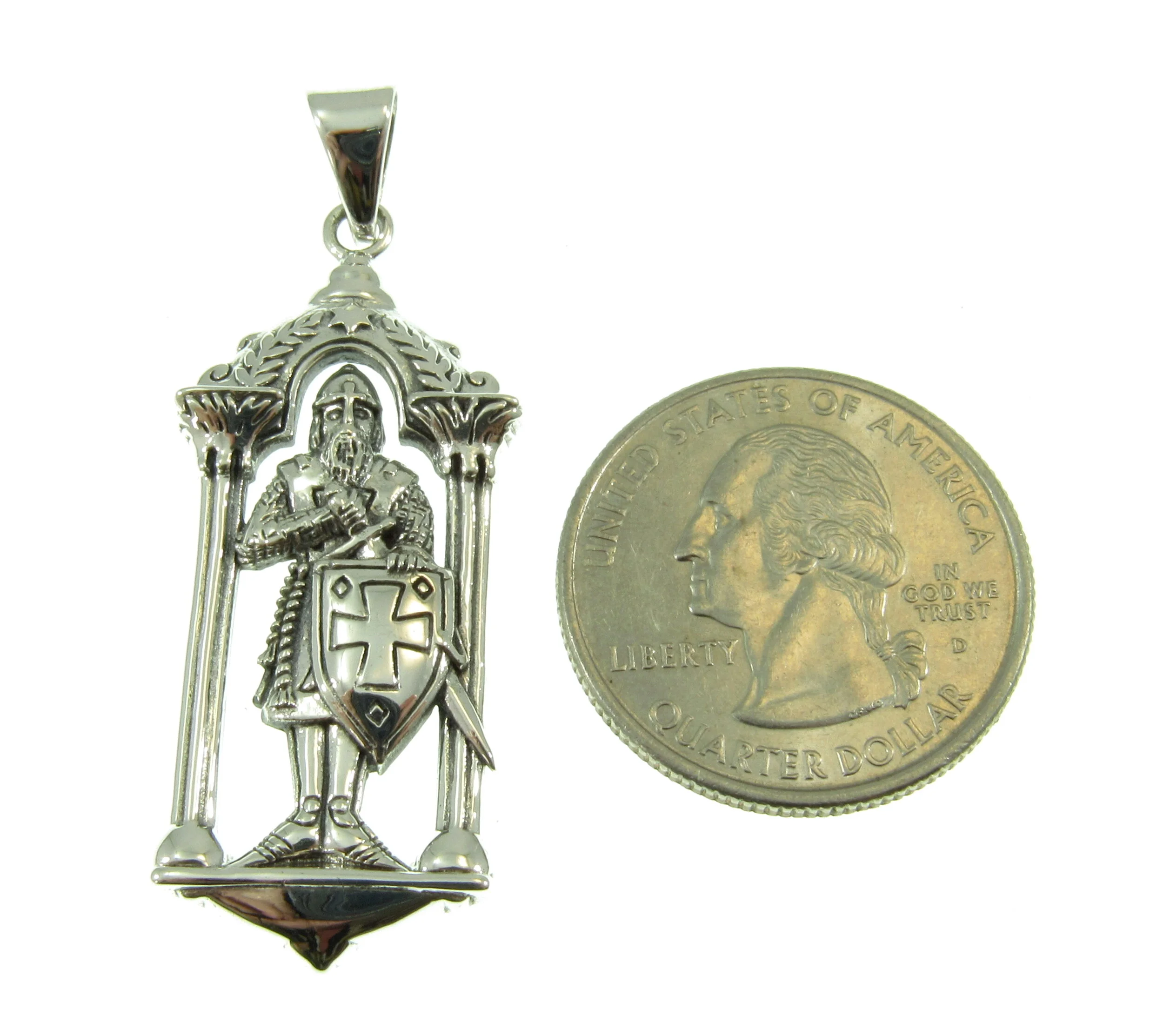 Sterling Silver Knight of the Temple Templar Pendant — Renegade Jewelry