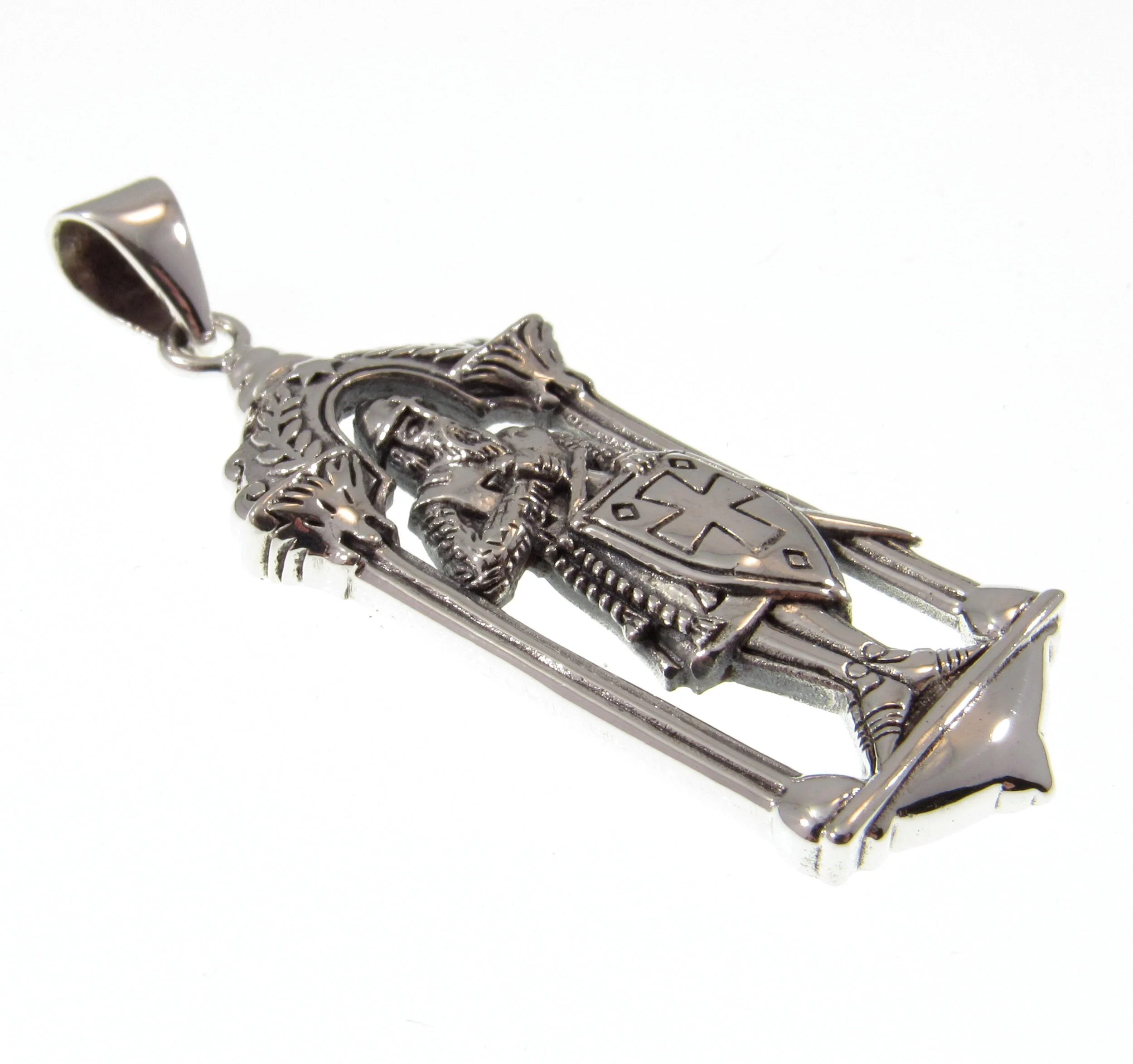 Sterling Silver Knight of the Temple Templar Pendant — Renegade Jewelry