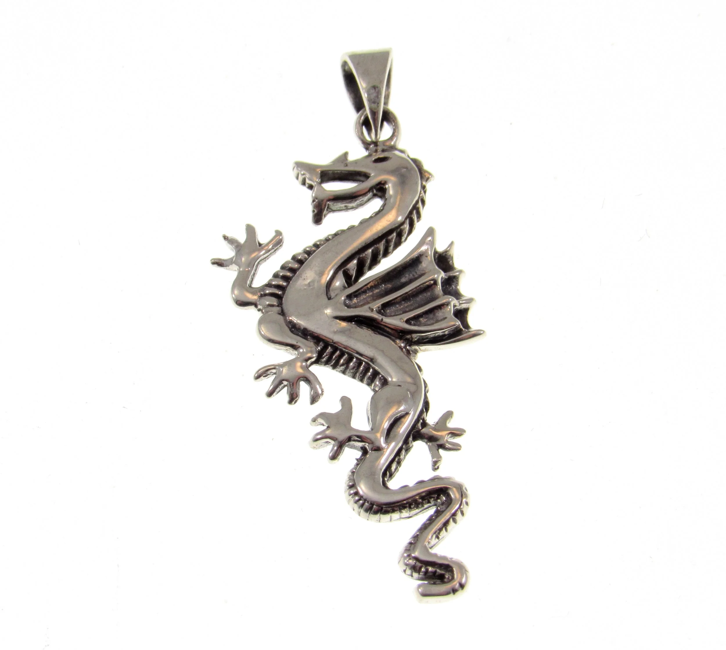 Sterling Silver Chinese Dragon Pendant — Renegade Jewelry