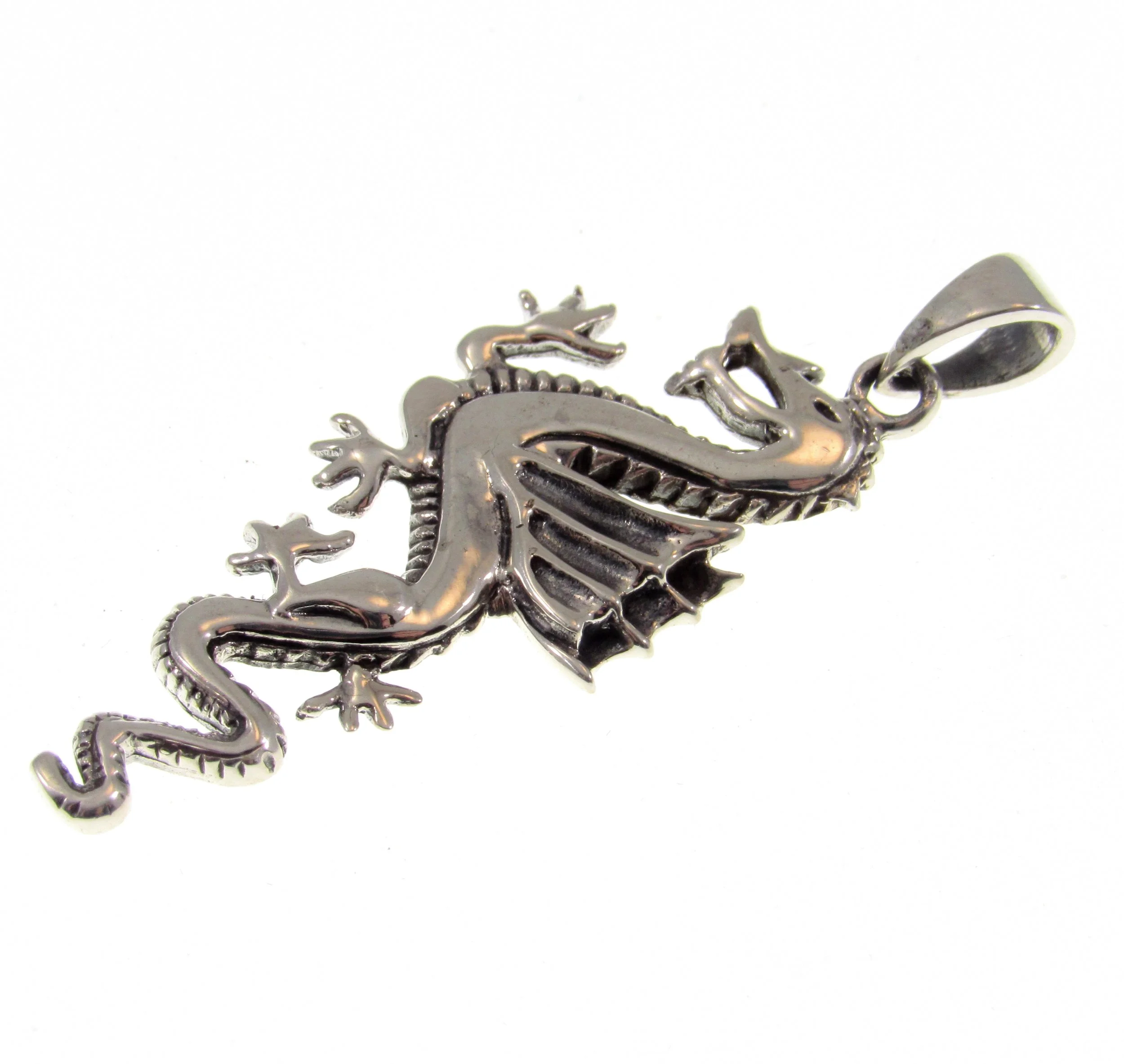 Sterling Silver Chinese Dragon Pendant — Renegade Jewelry