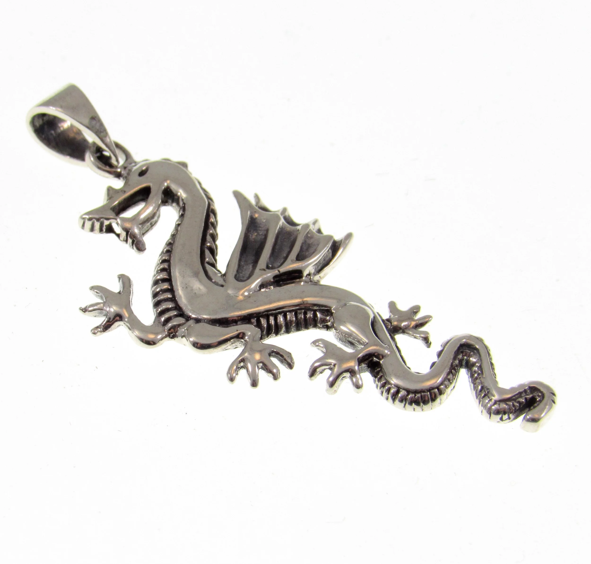 Sterling Silver Chinese Dragon Pendant — Renegade Jewelry