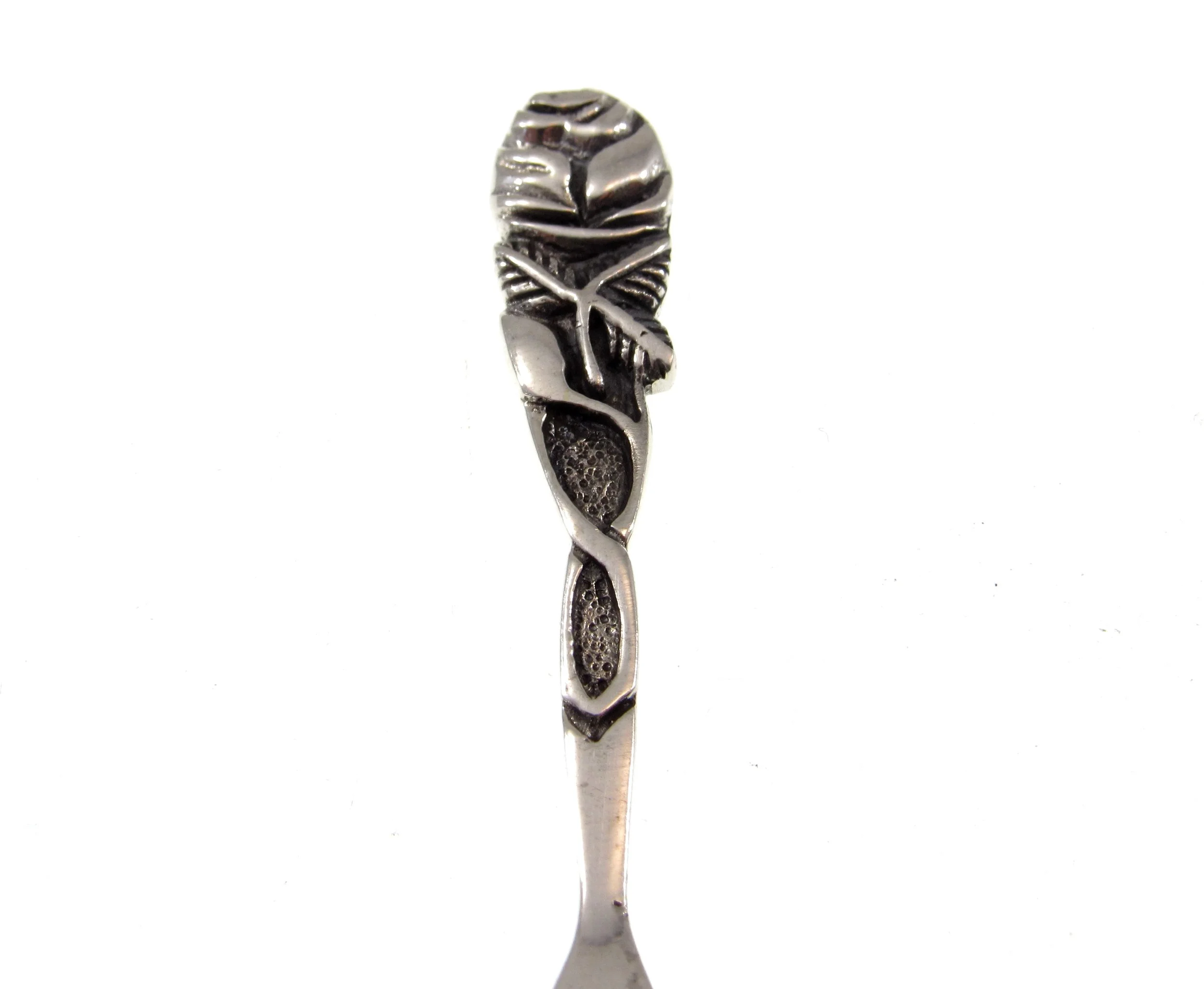 Sterling Silver Vining Rose Bush Salt Spoon Shovel — Renegade Jewelry