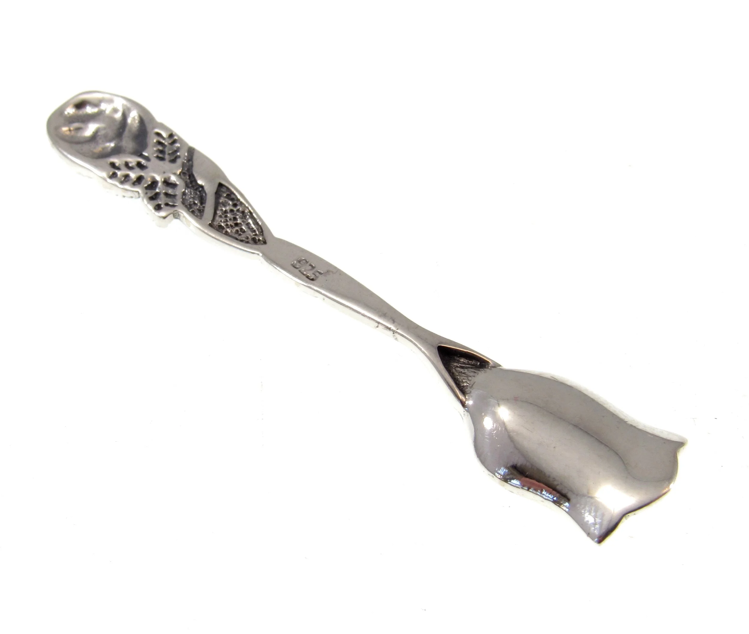 Sterling Silver Vining Rose Bush Salt Spoon Shovel — Renegade Jewelry