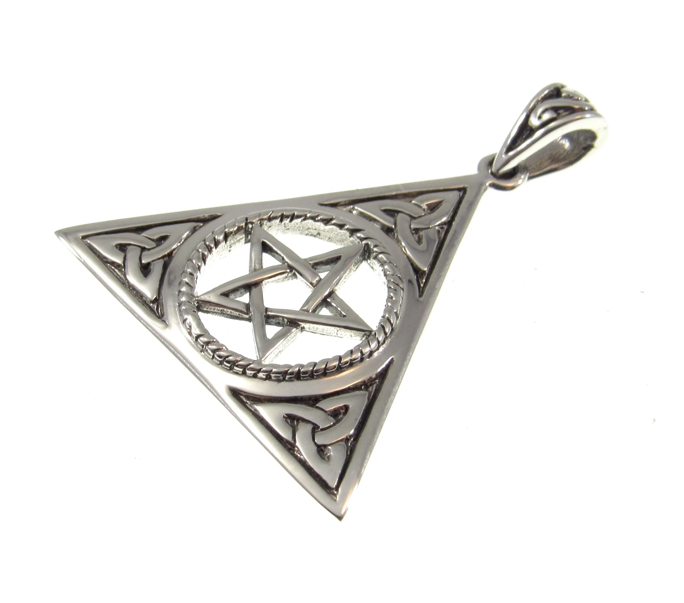 Sterling Silver Celtic Trinity Knot Pentacle Pendant — Renegade Jewelry
