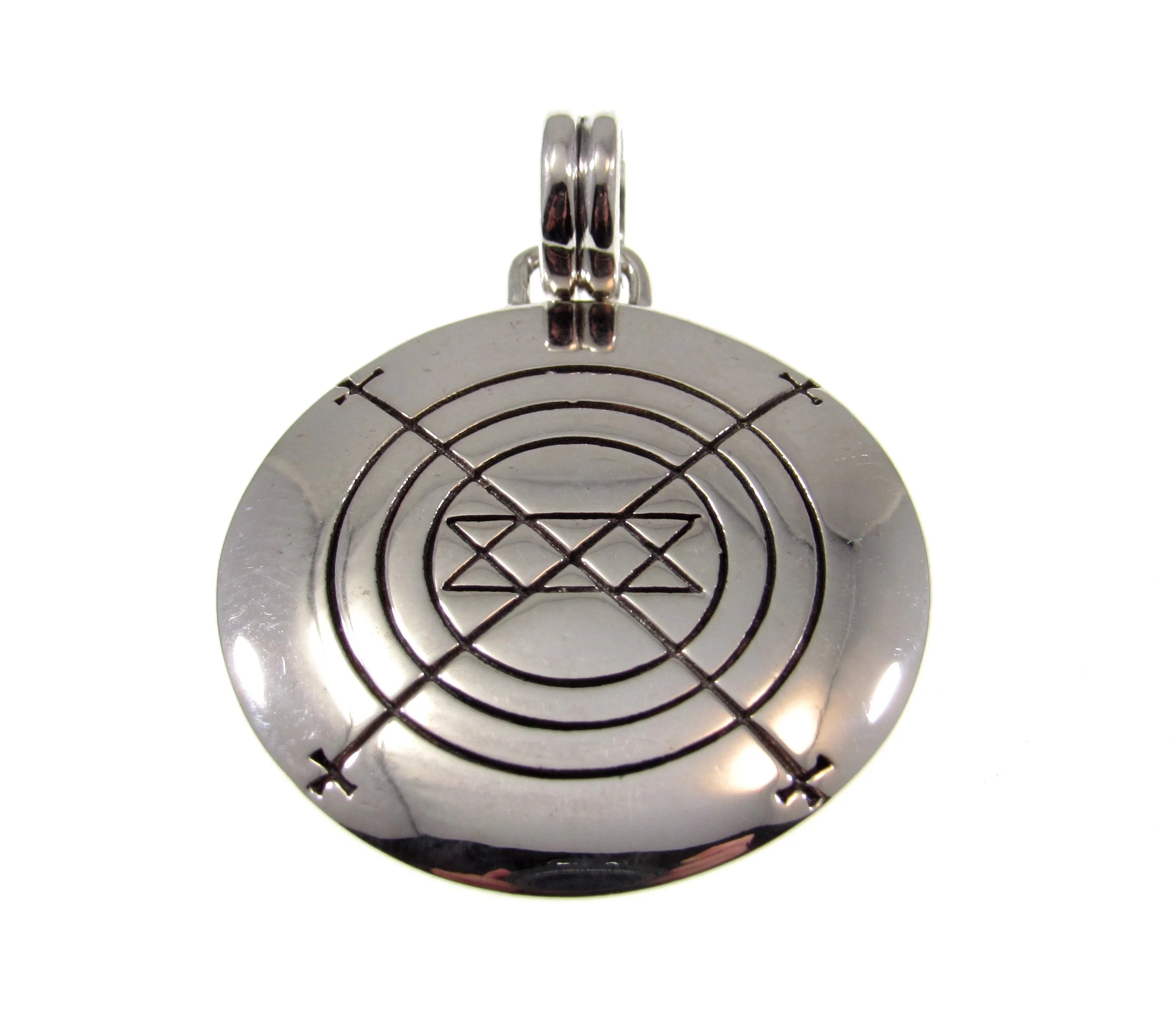 Sterling Silver Holy Magic Circle Seal of Solomon Pendant — Renegade ...