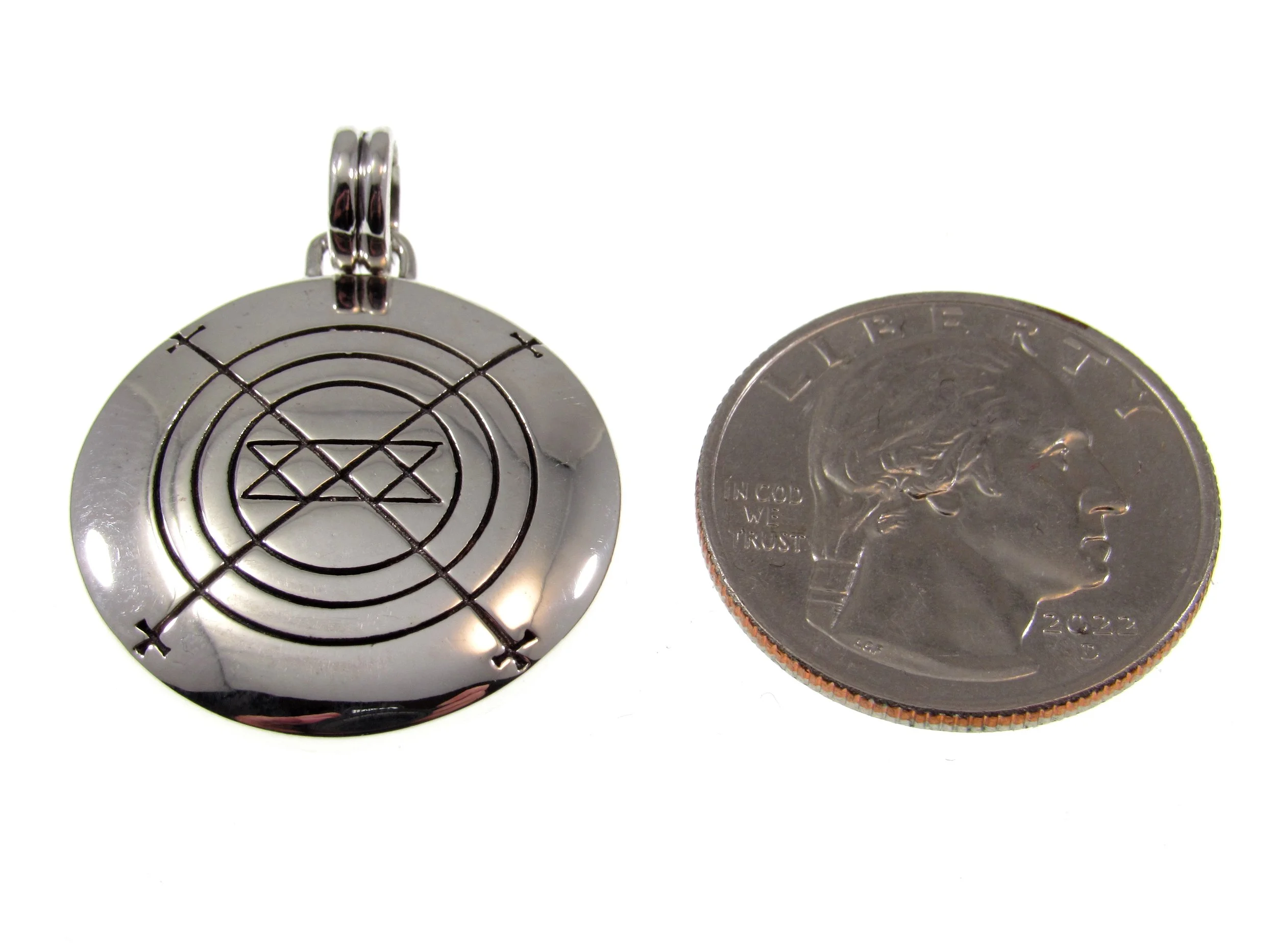 Sterling Silver Holy Magic Circle Seal of Solomon Pendant — Renegade ...